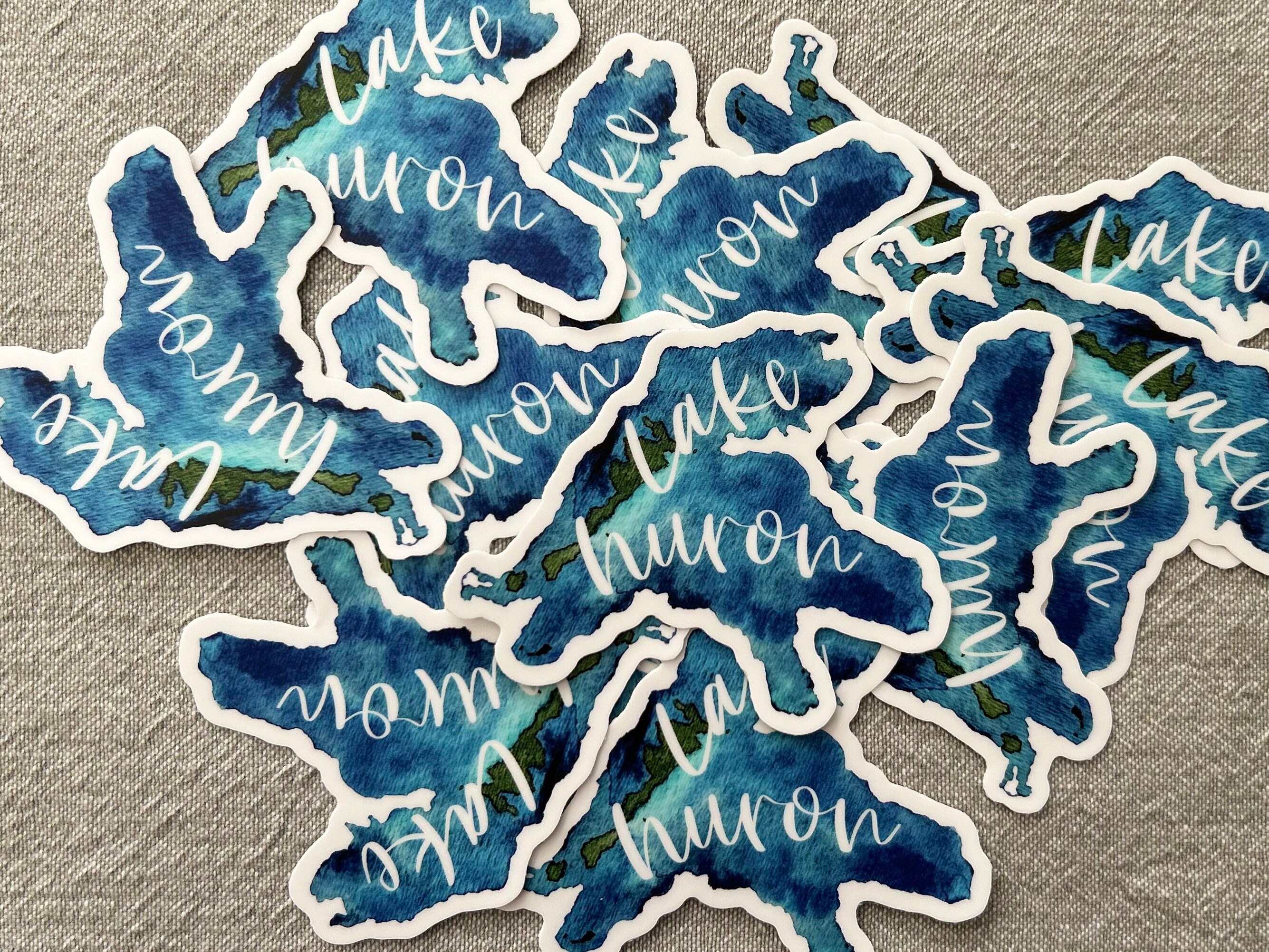 Lake Huron Sticker Lake Huron Decal Watercolor Lake Huron - Etsy