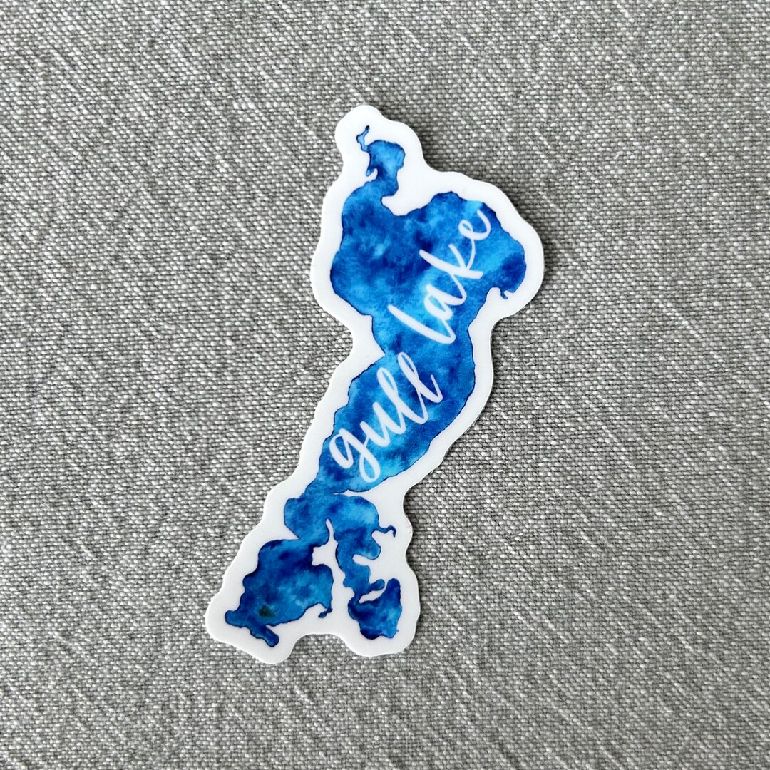 Gull Lake Sticker | Gull Lake Minnesota Decal | Gull Lake Watercolor ...