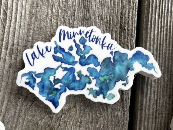 Lake Minnetonka Sticker Lake Minnetonka Decal Watercolor - Etsy