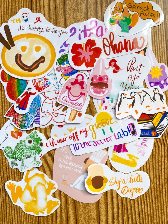 Sticker Packs Disney Stickers Water Resistant Decals | Etsy