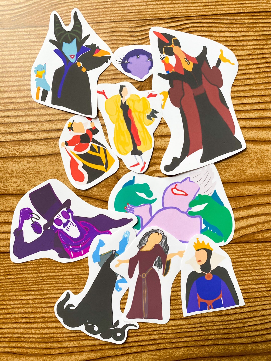 Disney Villains Pack Stickers Water Resistant Didnt Sticker Bundle - Etsy