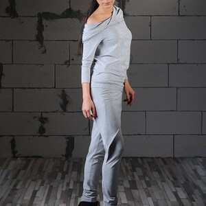 Light Gray Activewear/ Gray Sport Set/ Loose Activewear/ Woman Sport ...