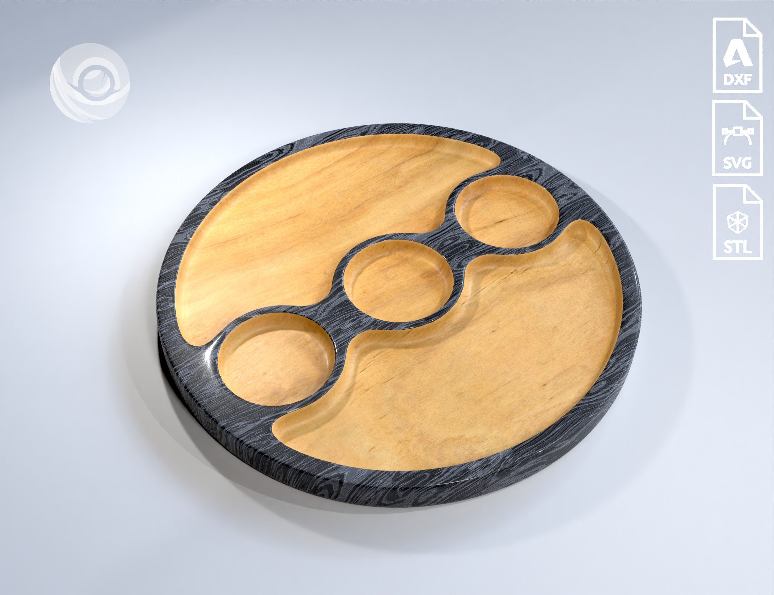 Set Of Custom Rolling Tray Cnc Router Files Stl 3d Print Files Router Template Dxf Svg Files