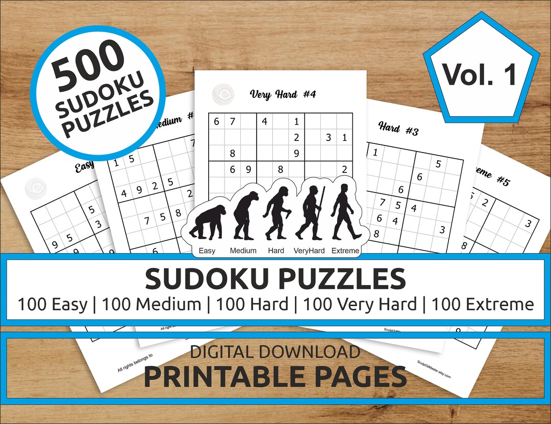 Sudoku Puzzles Volume 1 100 Easy 100 Medium 100 Hard 100 Very Hard 100 ...