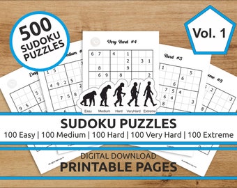 Sudoku Puzzles Volume 10 100 Easy 100 Medium 100 Hard 100 Very Hard 100 ...