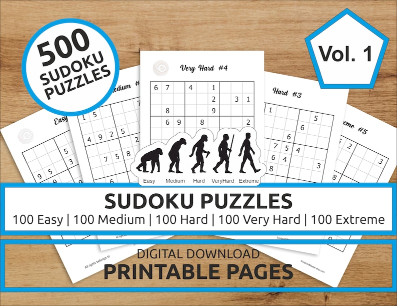Sudoku Puzzles Volume 1 100 Easy 100 Medium 100 Hard 100 Very Hard 100 ...