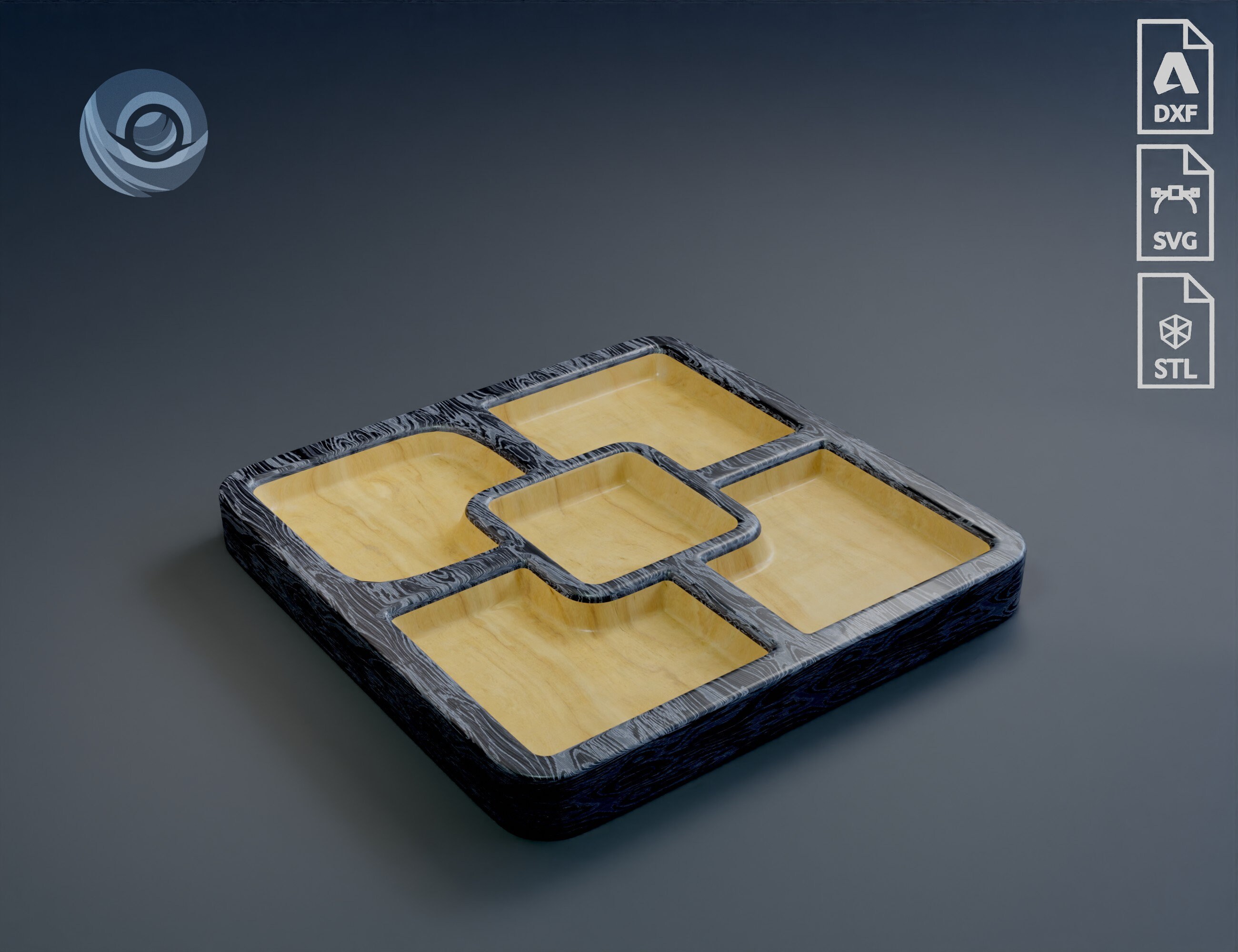 Square Wooden Plate Files for Cnc Router Instant Download - Etsy
