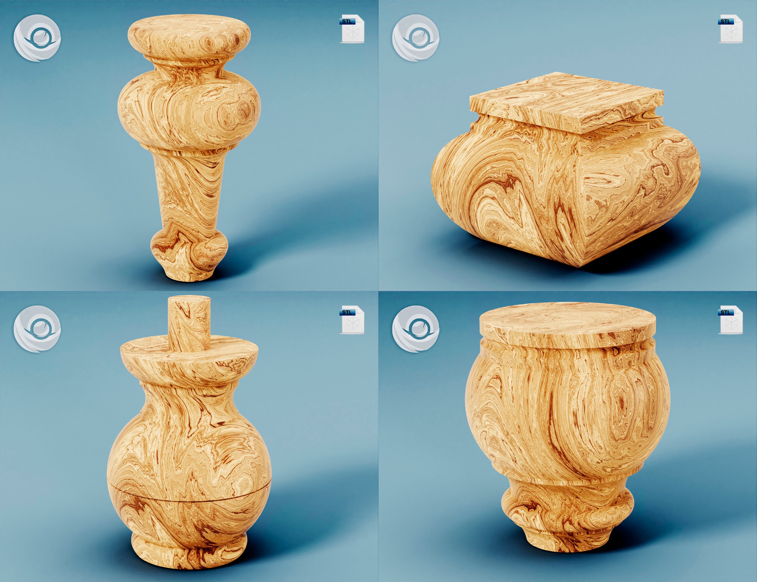 DIY CNC Router Templates Bundle for Custom Furniture Table Legs STL ...