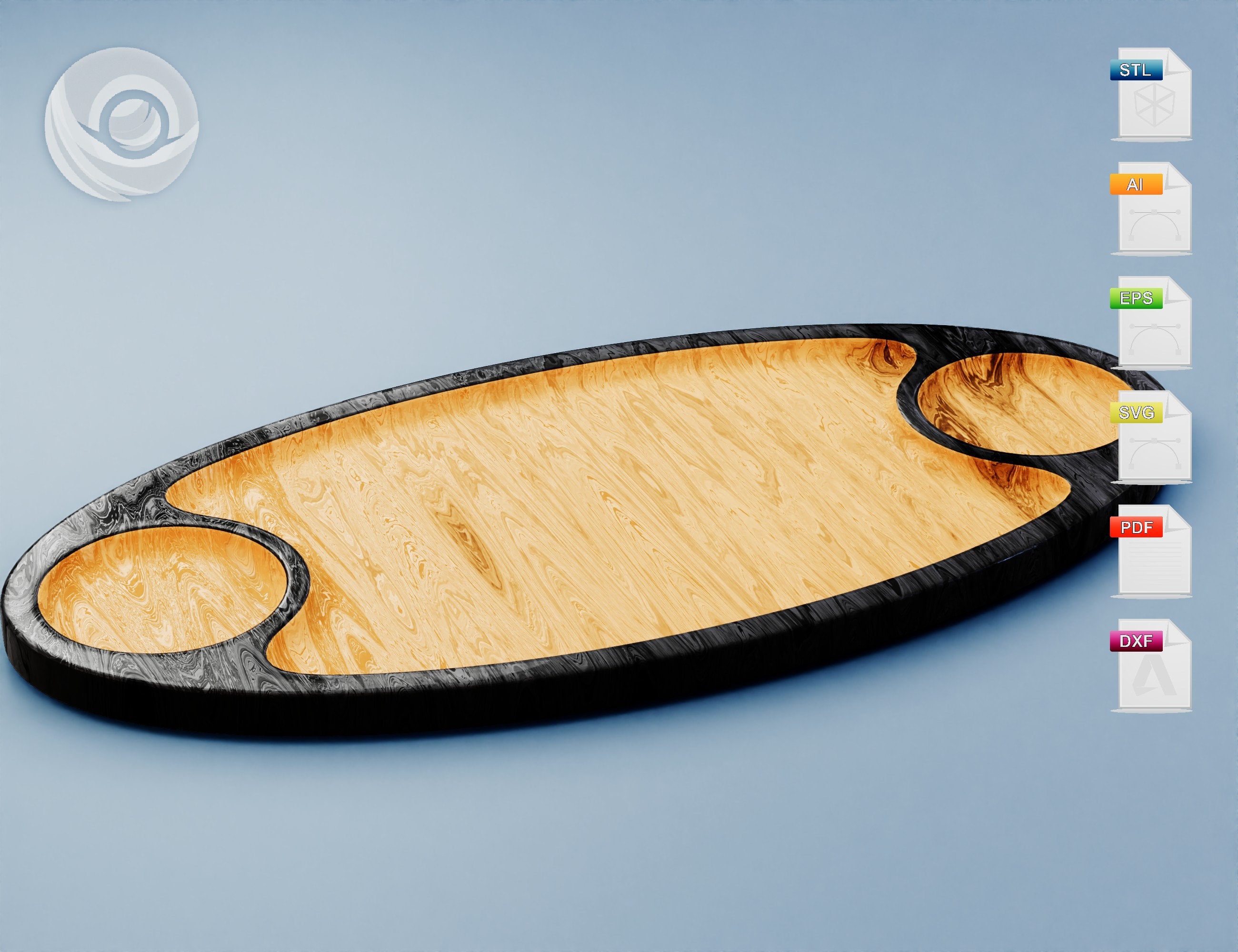 Oval Combination Plate Files for Cnc Router, Instant Download, Serving ...