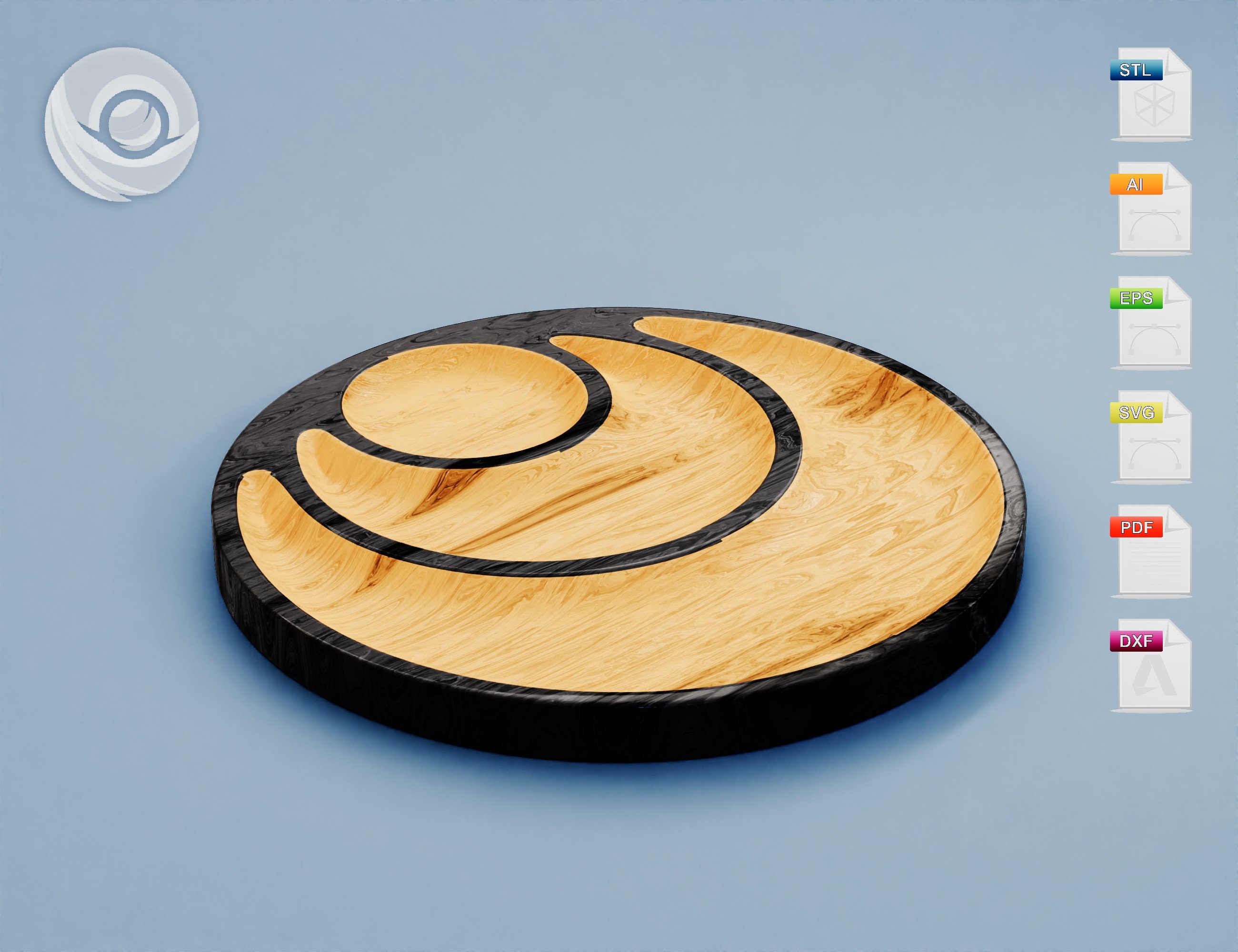 Wooden Tray Cnc Router Files, Large Serving Tray, Breakfast Tray - STL ...