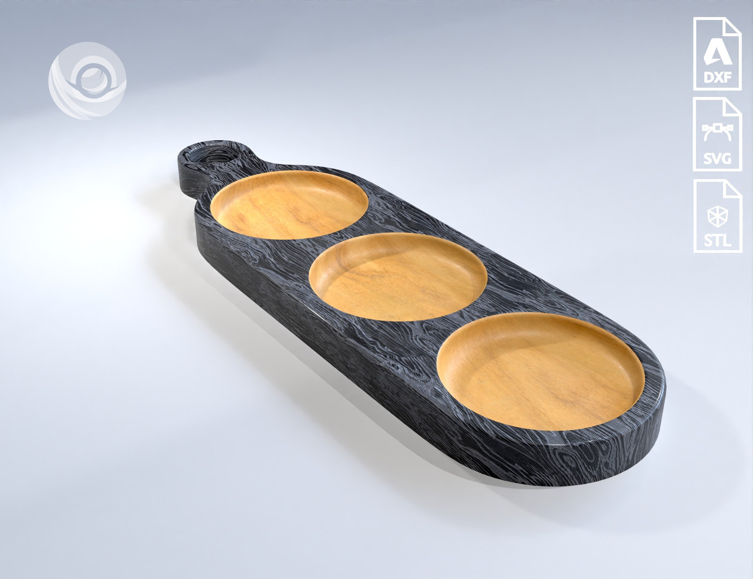 STL DXF SVG Files Serving Plate for Cnc Router - Etsy