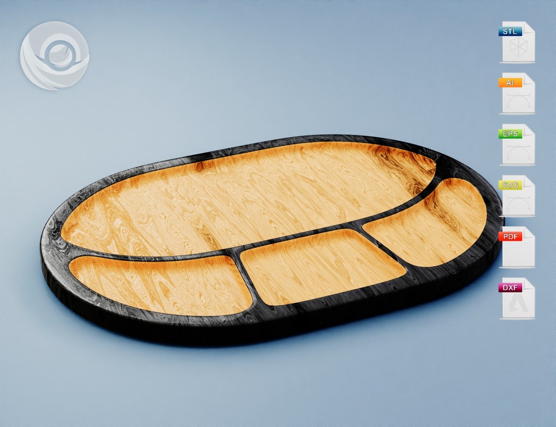 Large Wooden Tray Files for Cnc Router, Instant Download - STL, DXF ...