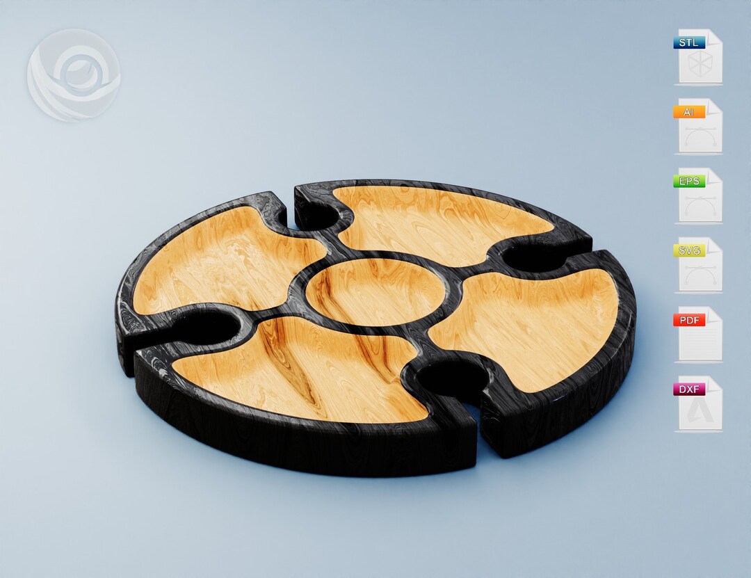 STL, Dxf, Svg Files Wooden Tray Perfect for Food Holder/bbq, Serve ...