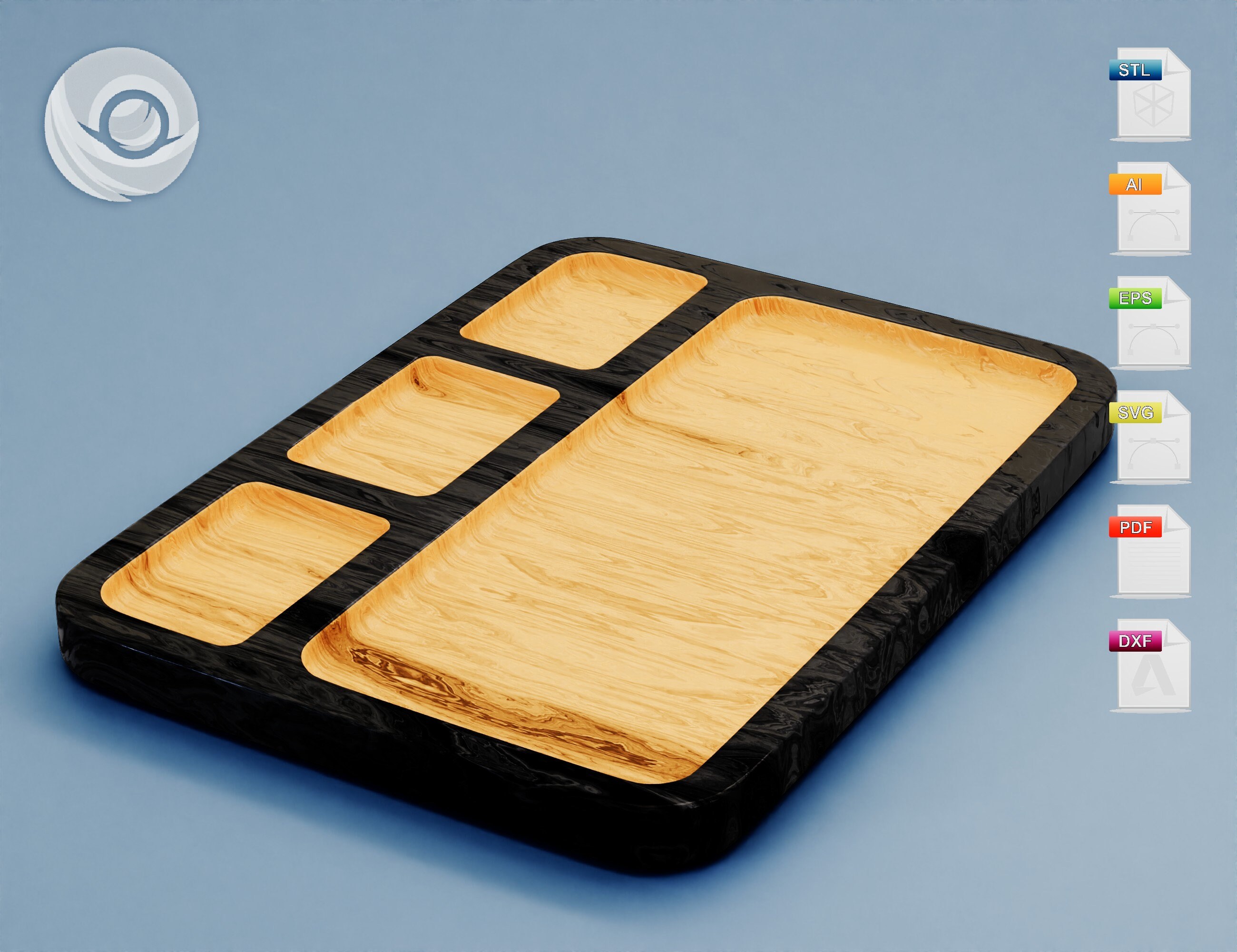 Rectangle Wooden Plate Files for Cnc Router, Instant Download - STL ...