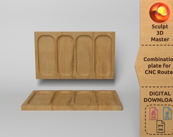 STL DXF SVG Files of Combination Plate for Cnc Router | Etsy