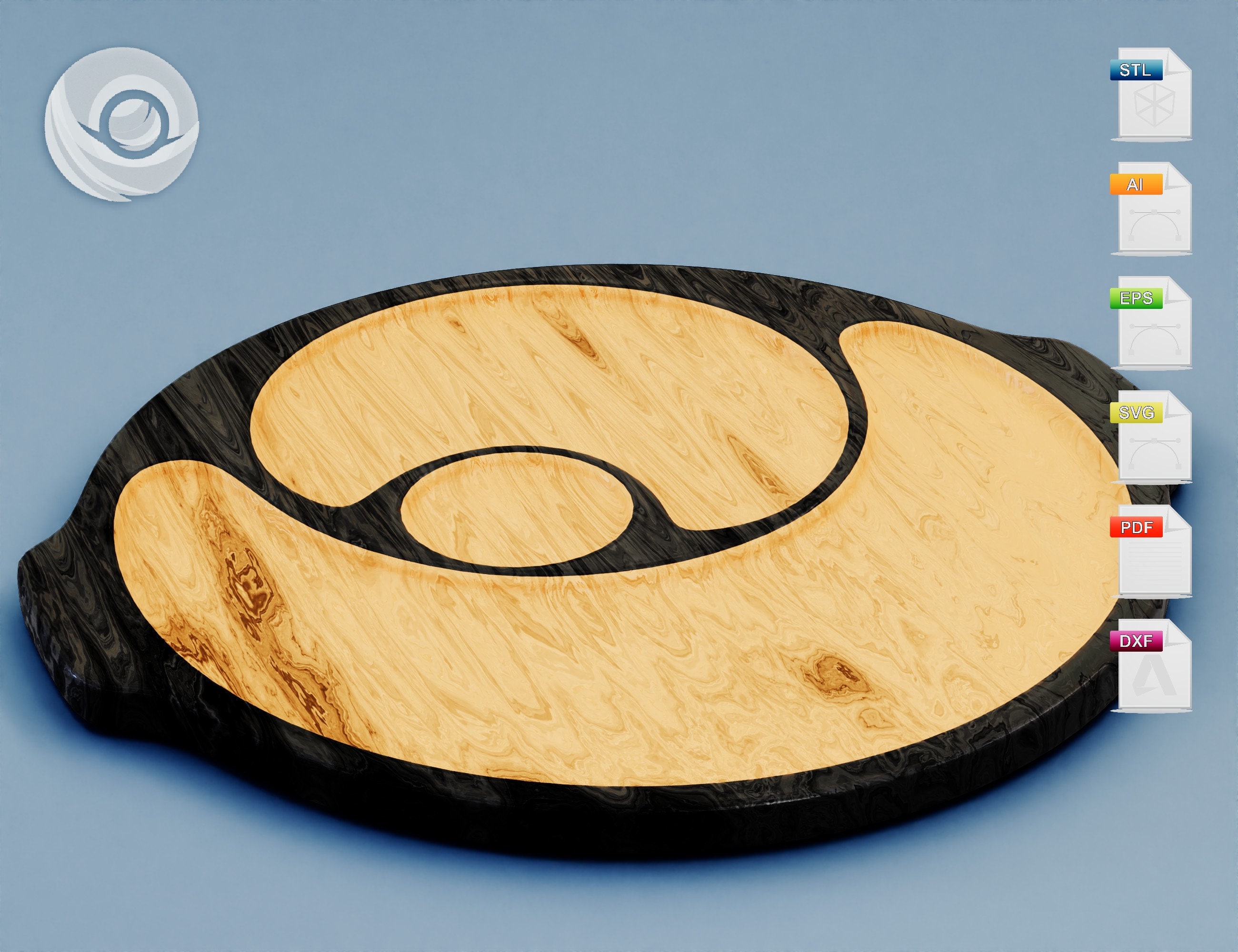 Round Combination Plate With Handles Files for Cnc Router, Instant ...