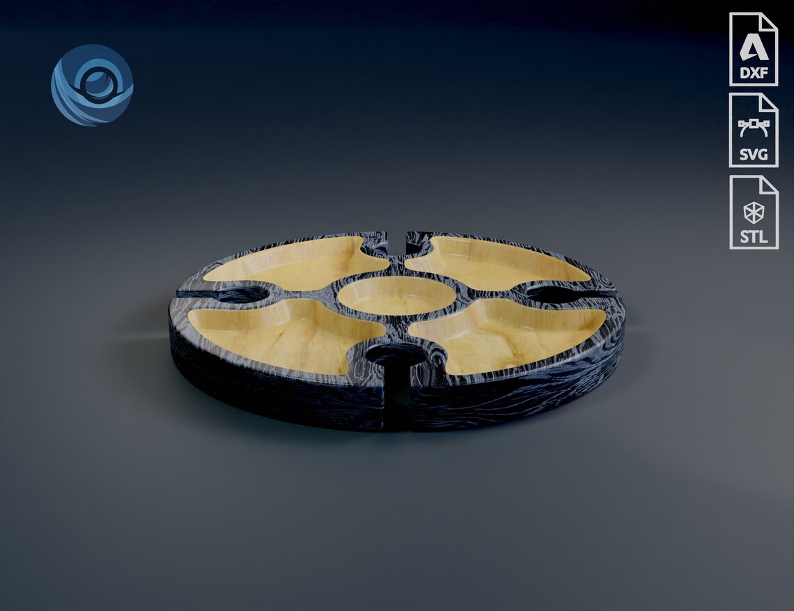 STL Dxf Svg Files Wooden Tray Perfect for Food Holder/bbq - Etsy