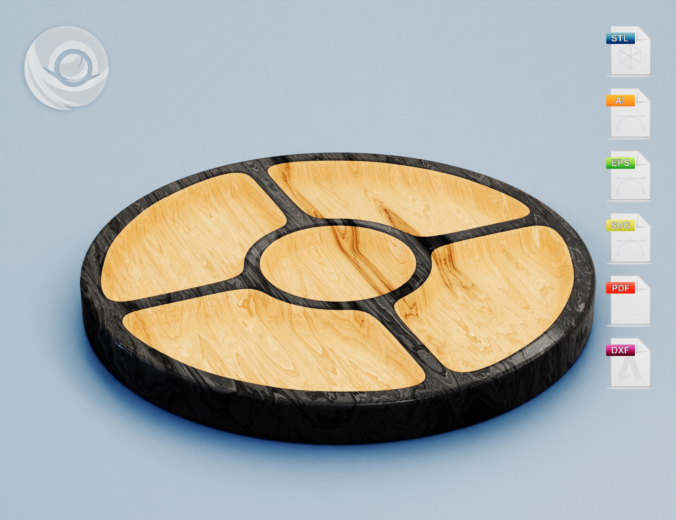 Round Combination Plate Files for Cnc Router, Instant Download - STL ...