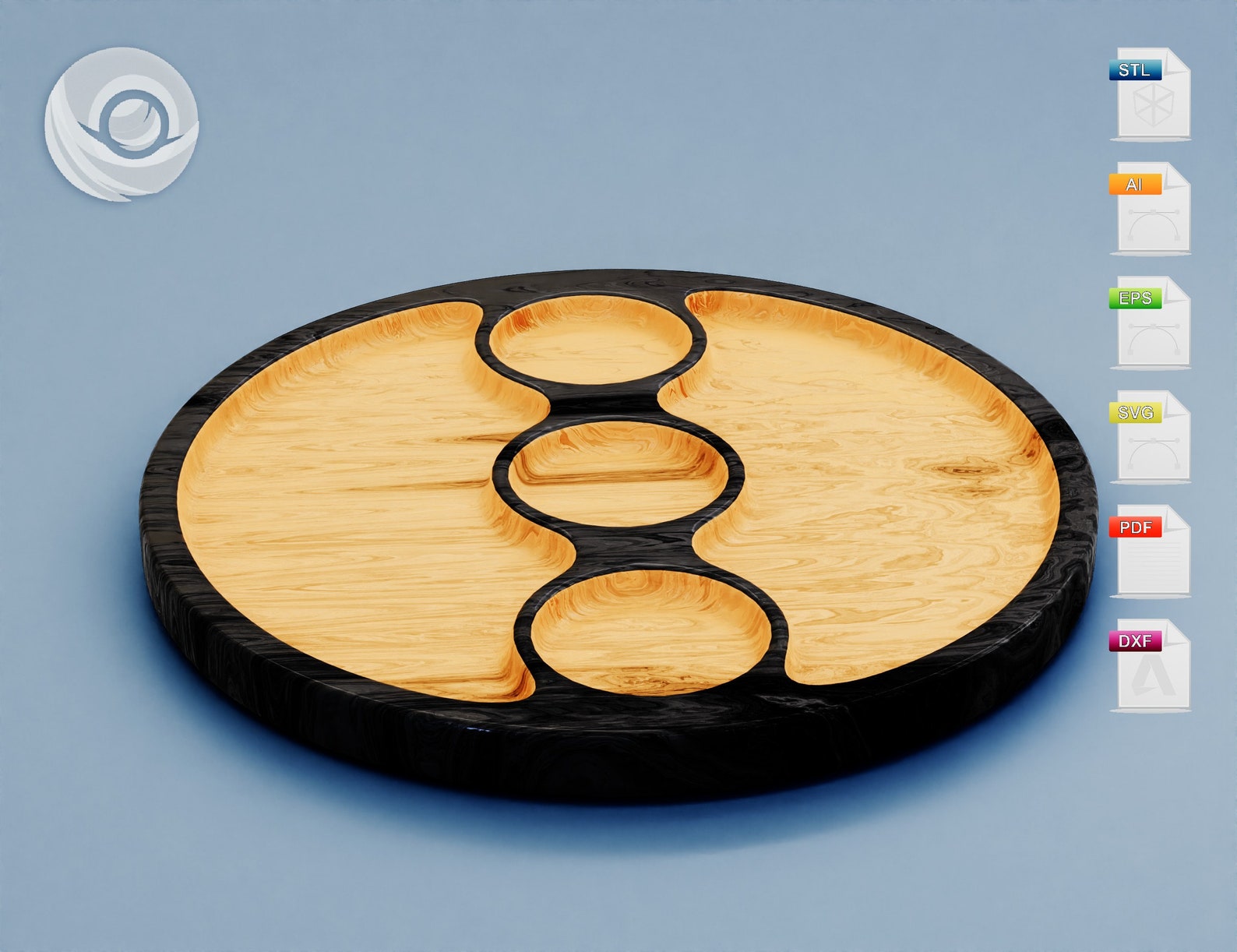 Round Combination Plate Files for Cnc Router, Instant Download STL, DXF ...