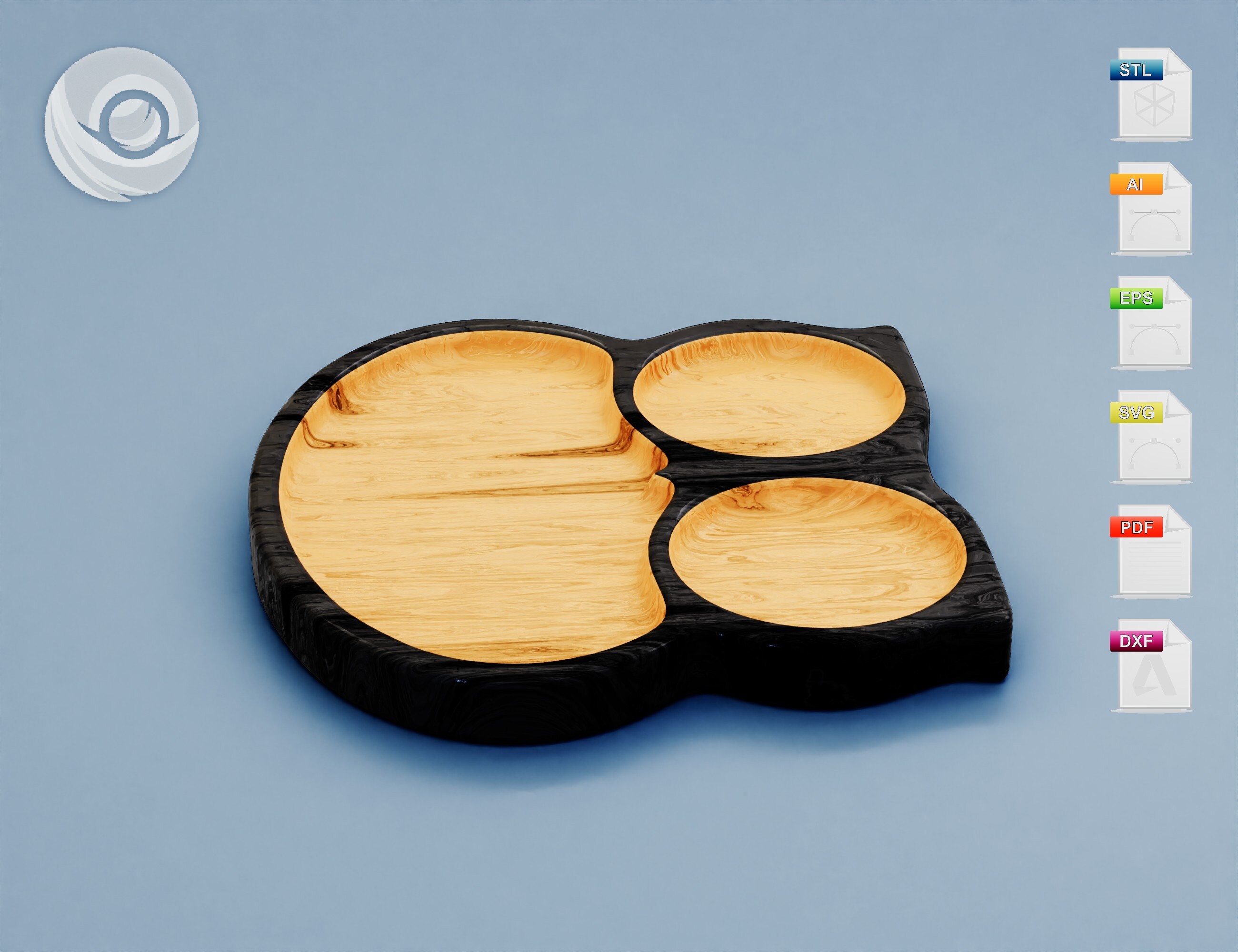 Owl Stencils Wood Sectioned Tray CNC Router Files Custom - Etsy