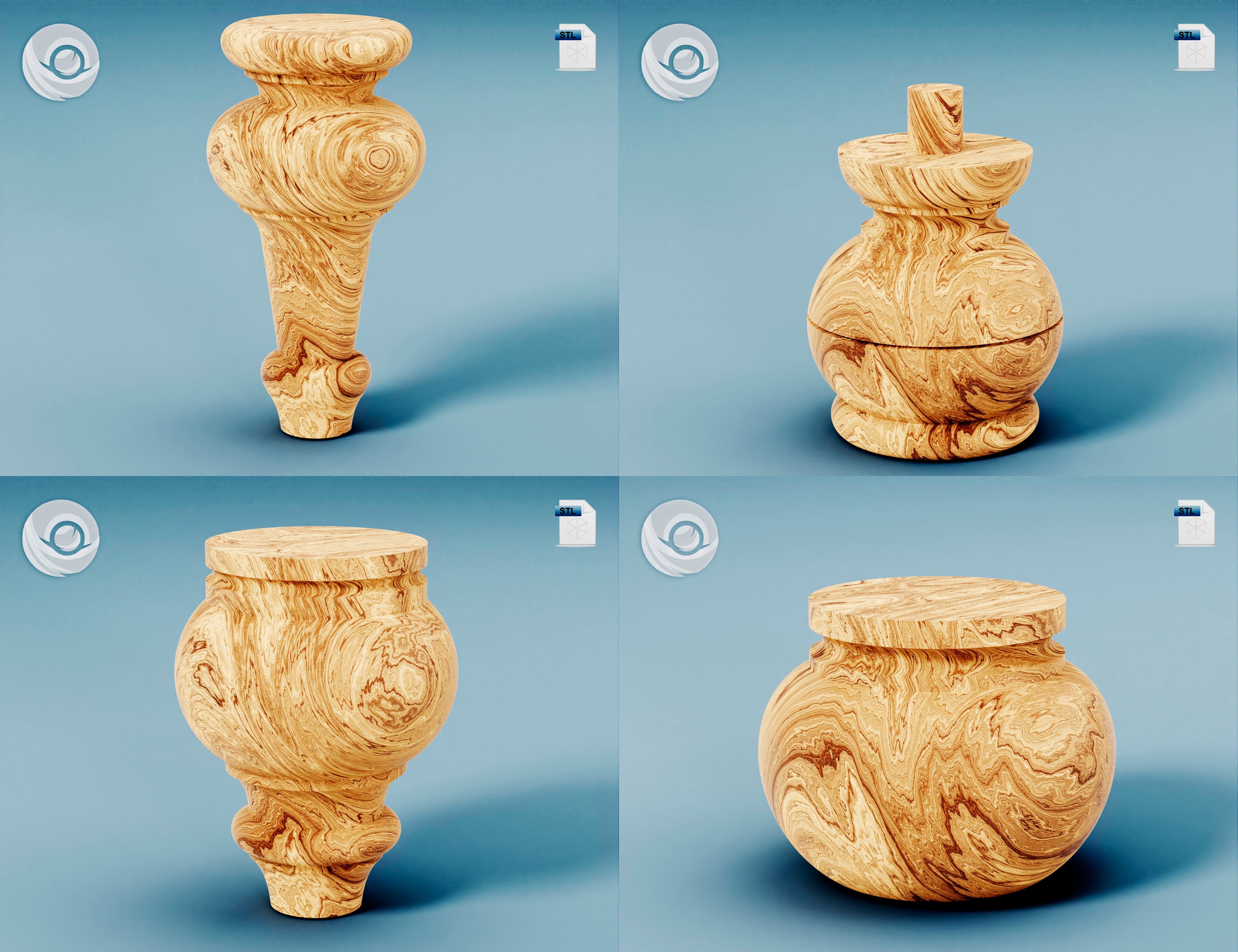 DIY CNC Router Templates Bundle for Custom Furniture Table Legs STL ...