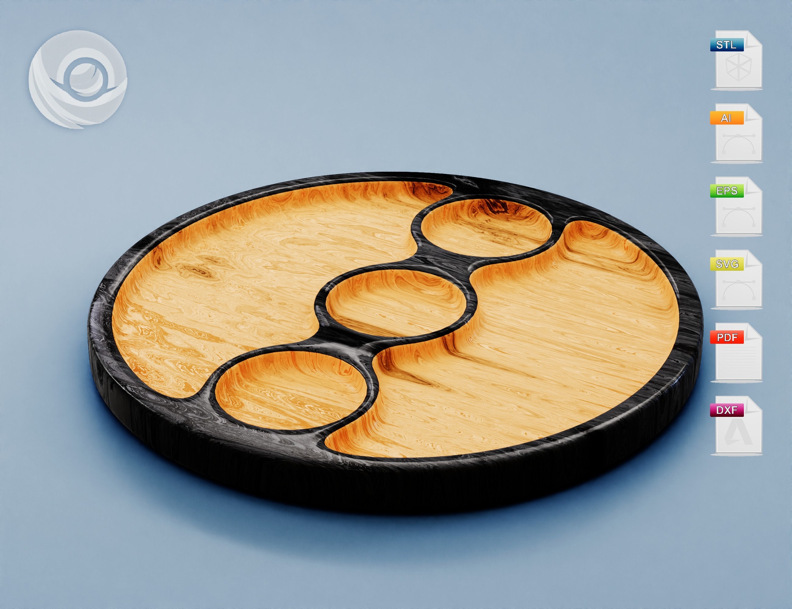 Round Combination Plate Files for Cnc Router, Instant Download - STL ...