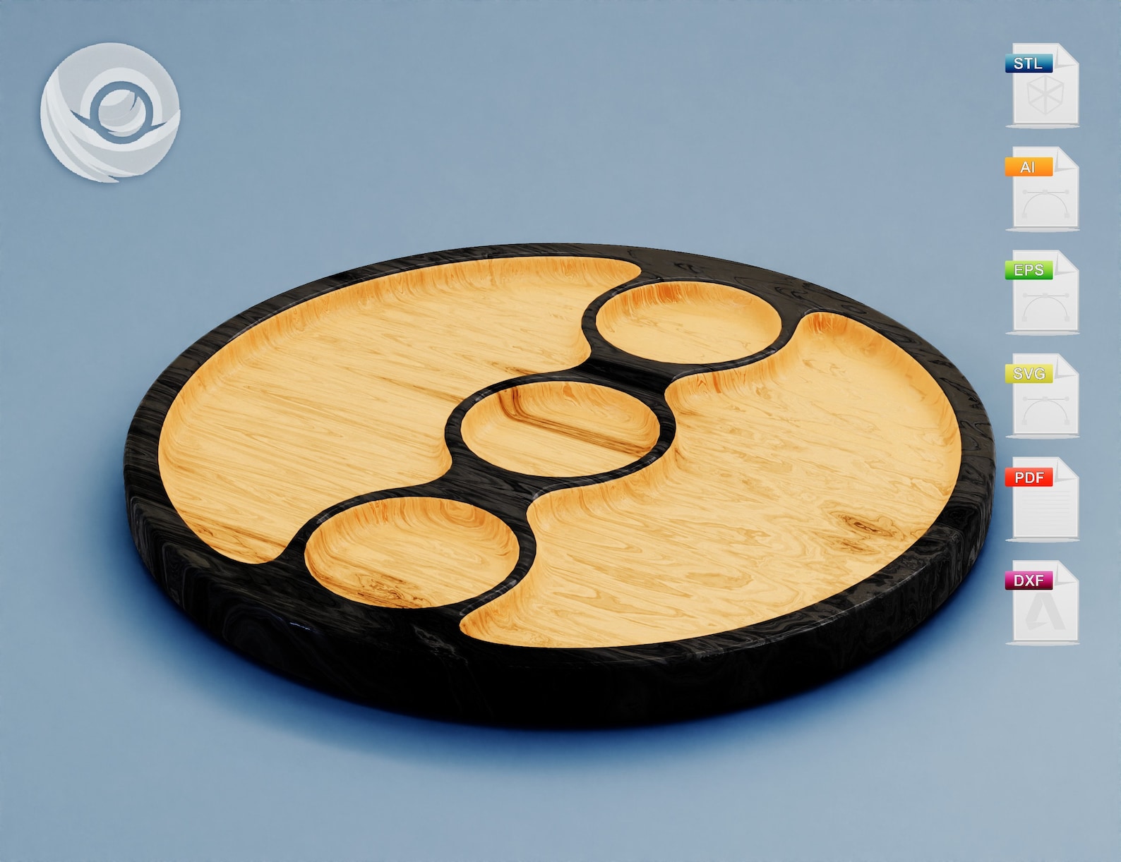 Round Combination Plate Files for Cnc Router, Instant Download STL, DXF ...