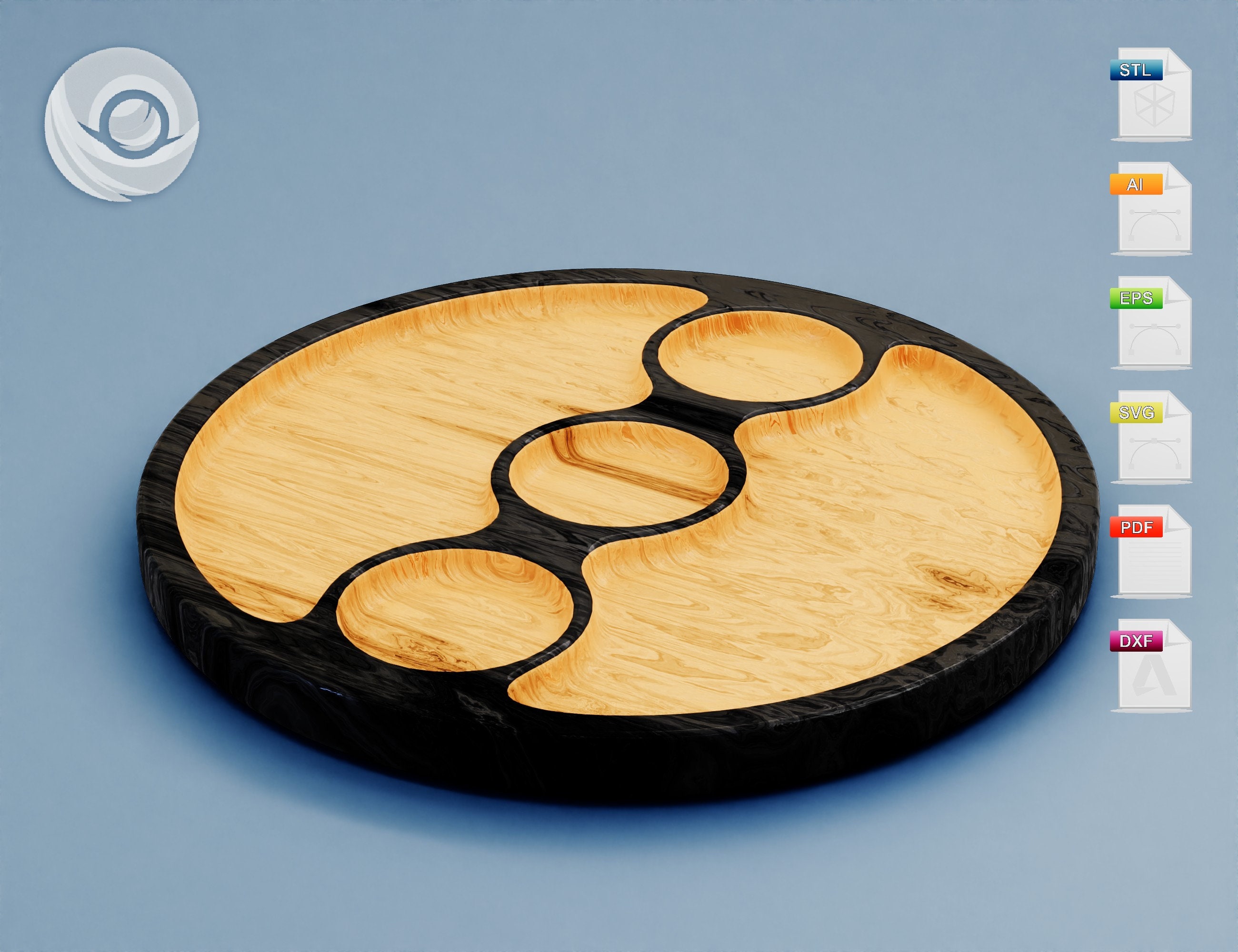 Round Combination Plate Files for Cnc Router, Instant Download STL, DXF ...