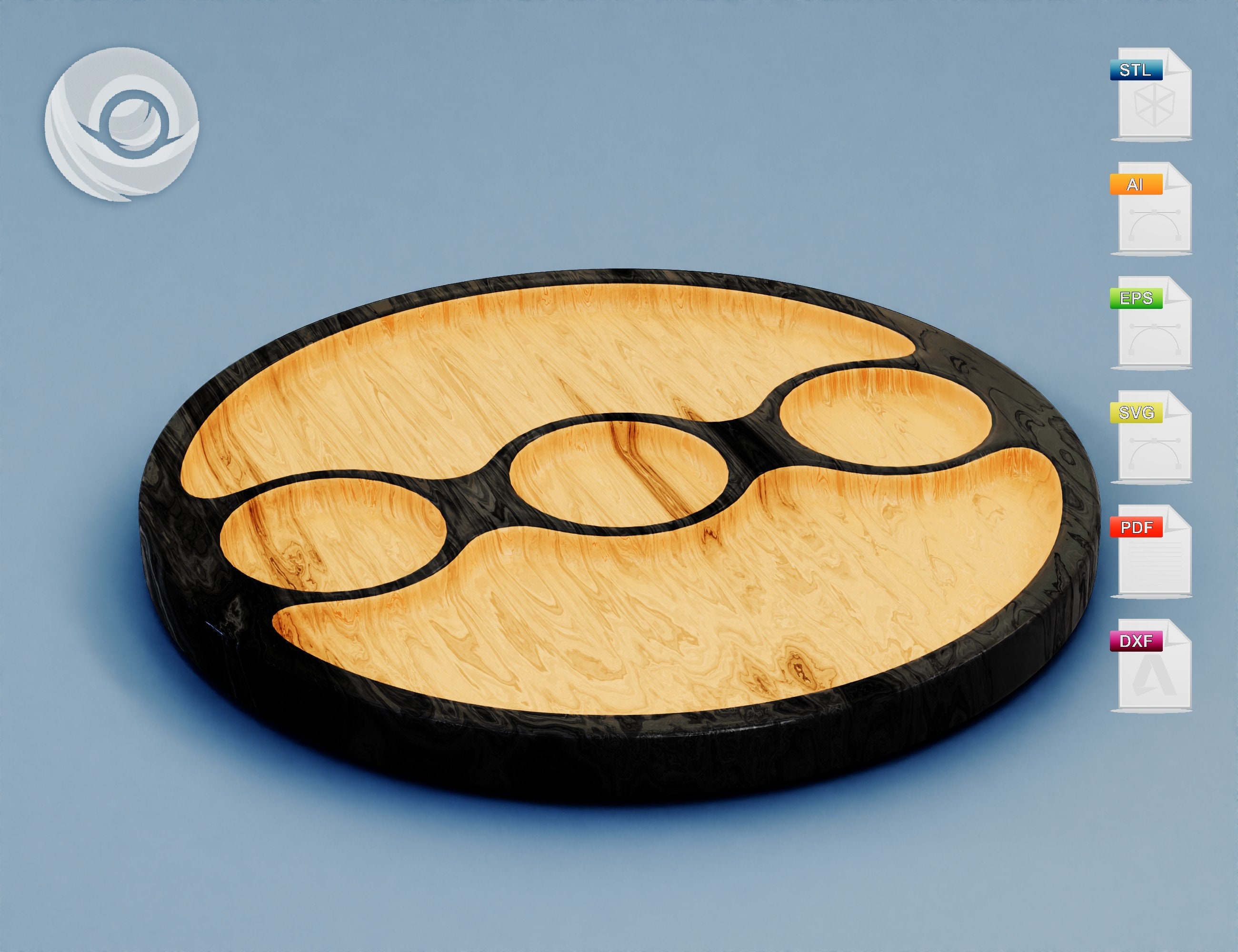 Round Combination Plate Files for Cnc Router, Instant Download STL, DXF ...