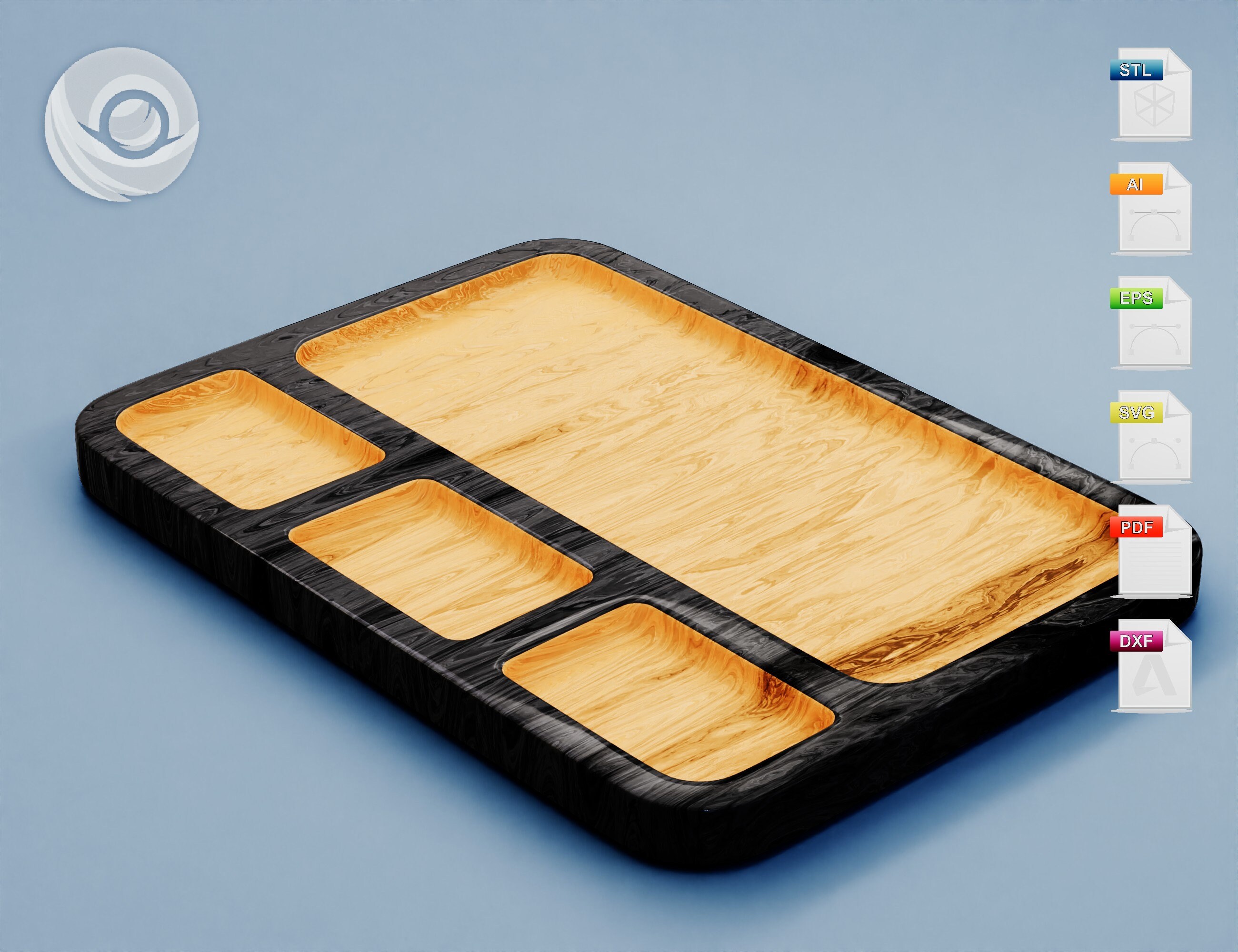 Rectangle Wooden Plate Files for Cnc Router, Instant Download - STL ...