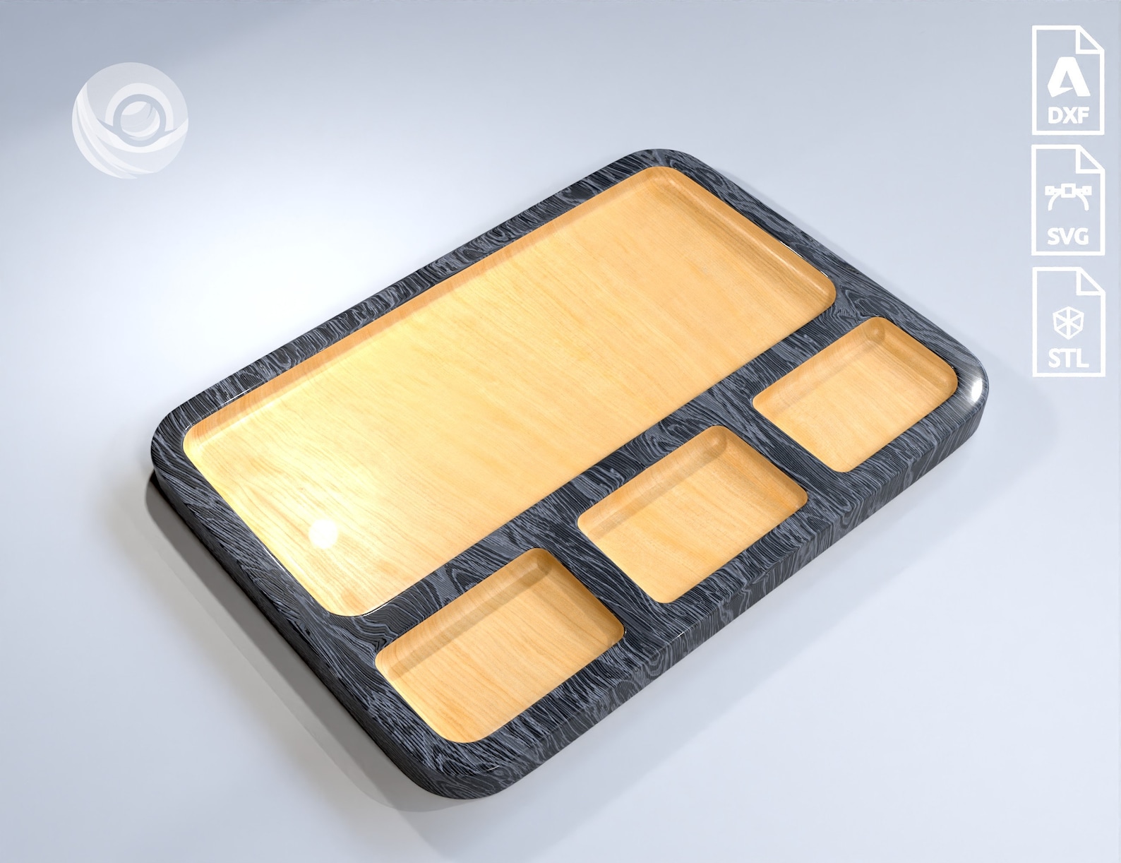 Set Of Custom Rolling Tray Cnc Router Files Stl 3d Print Files Router