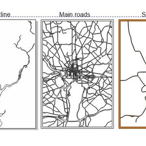 Washington DC Multylayer Map SVG, PDF, Eps, Ai Dxf Files for Laser ...