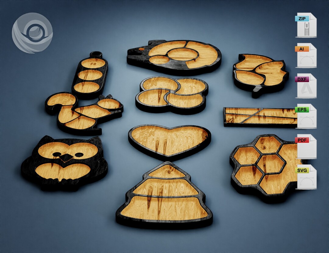 Set of Custom Rolling Tray Cnc Router Files, STL 3d Print Files, Router ...