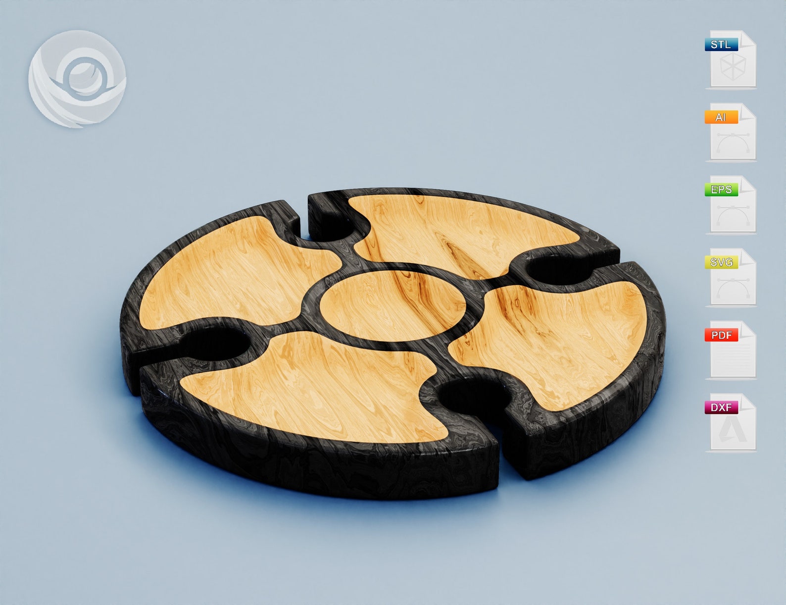 STL Dxf Svg Files Wooden Tray Perfect for Food Holder/bbq - Etsy