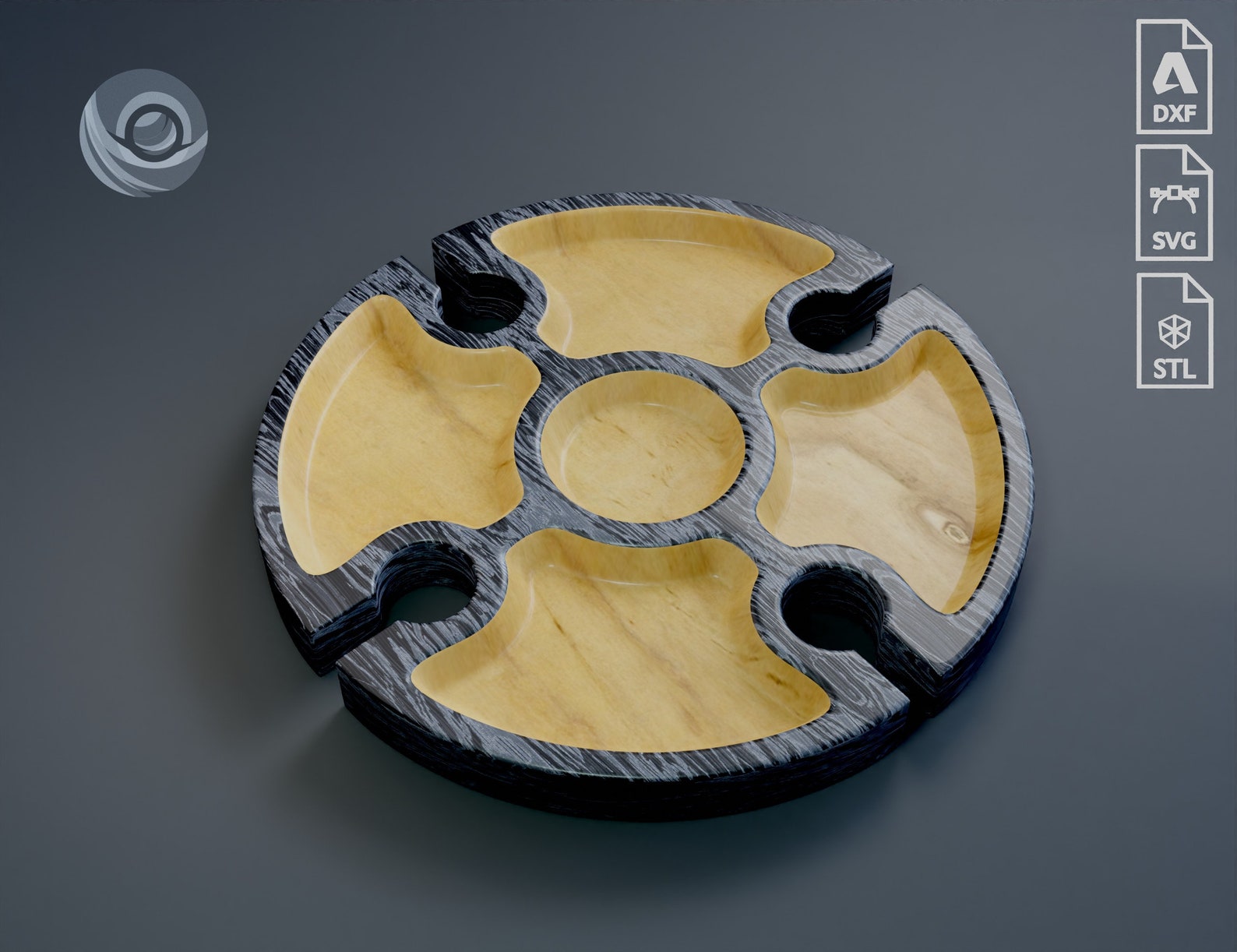 STL Dxf Svg Files Wooden Tray Perfect for Food Holder/bbq - Etsy