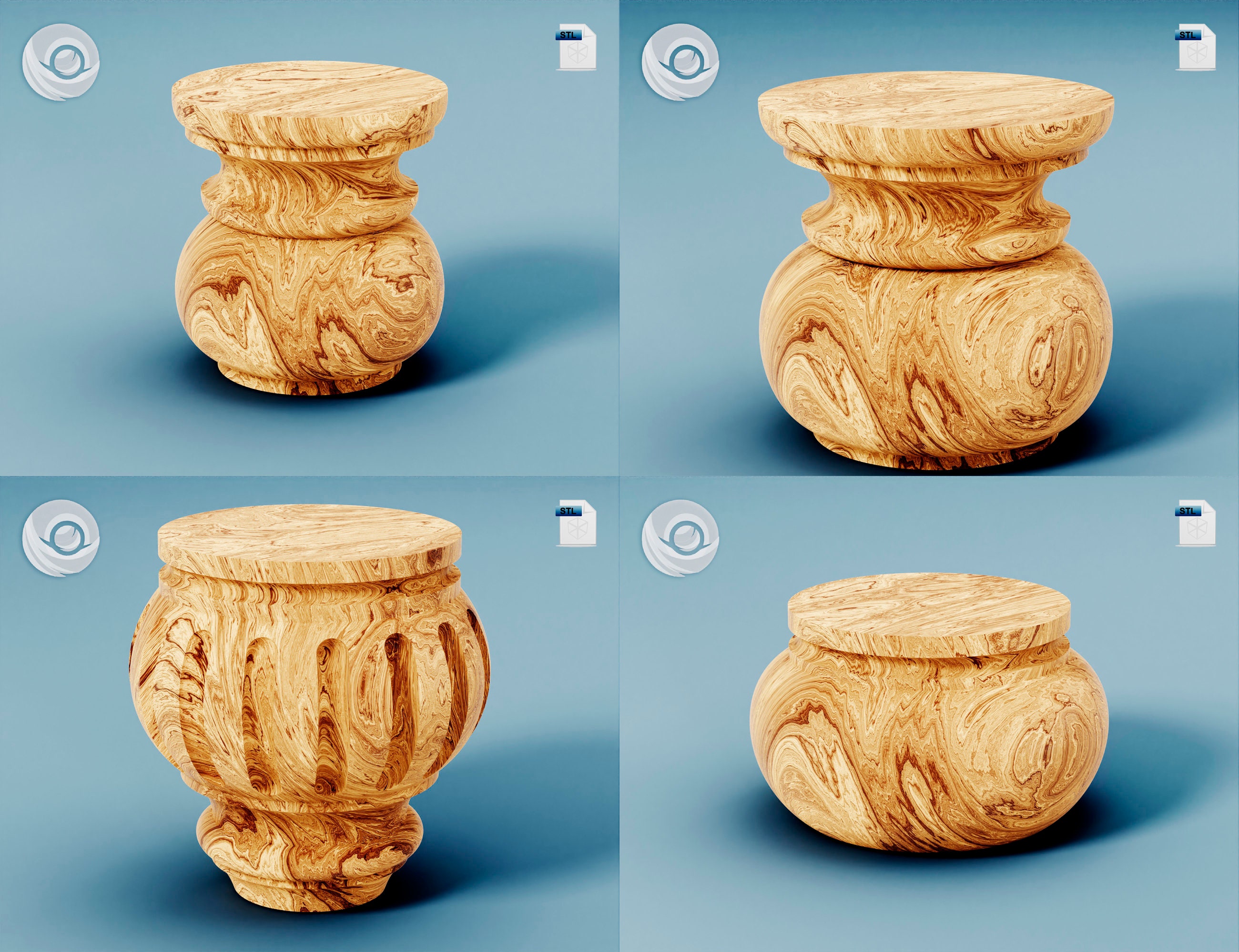 DIY CNC Router Templates Bundle for Custom Furniture Table Legs STL ...