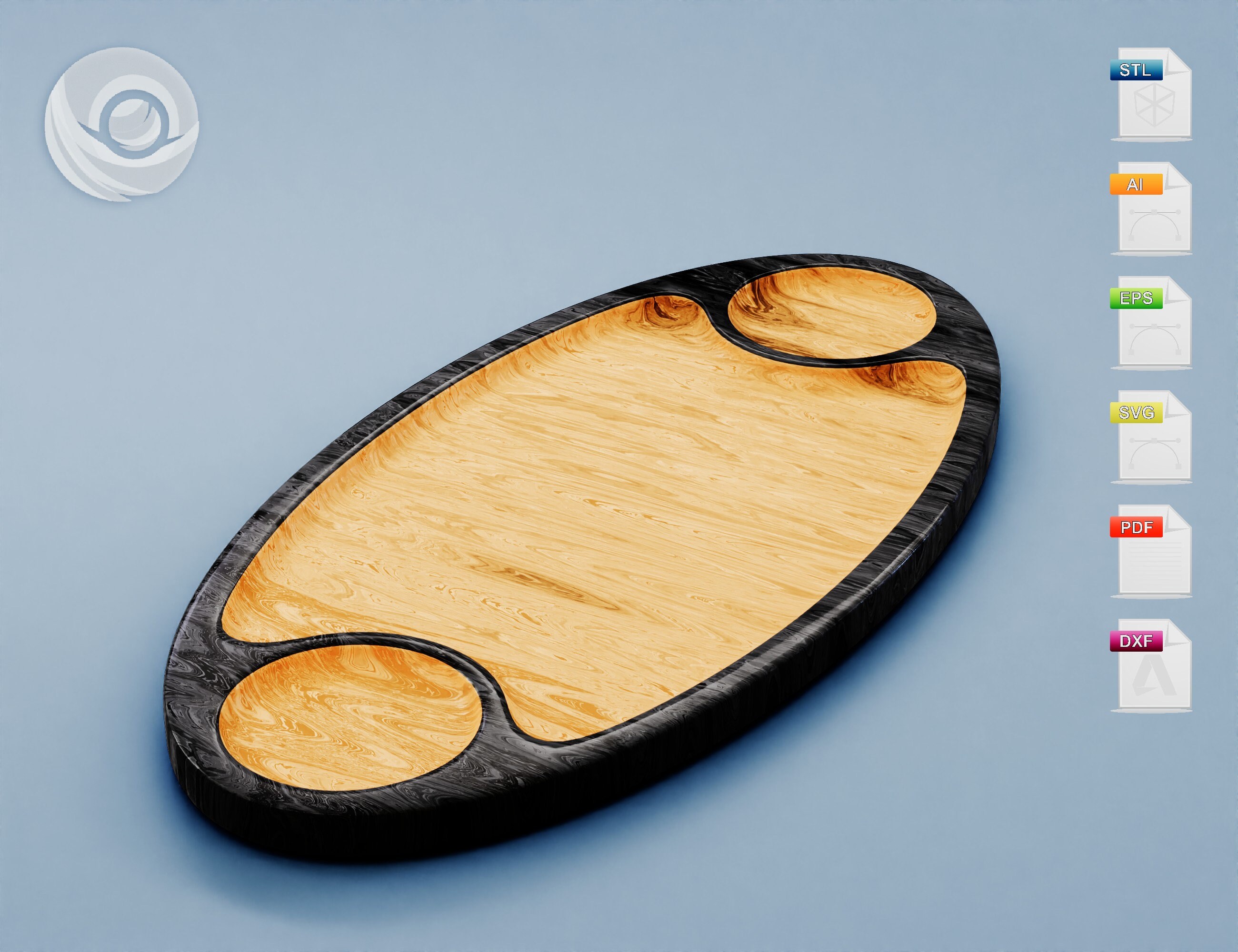Oval Combination Plate Files for Cnc Router, Instant Download, Serving ...