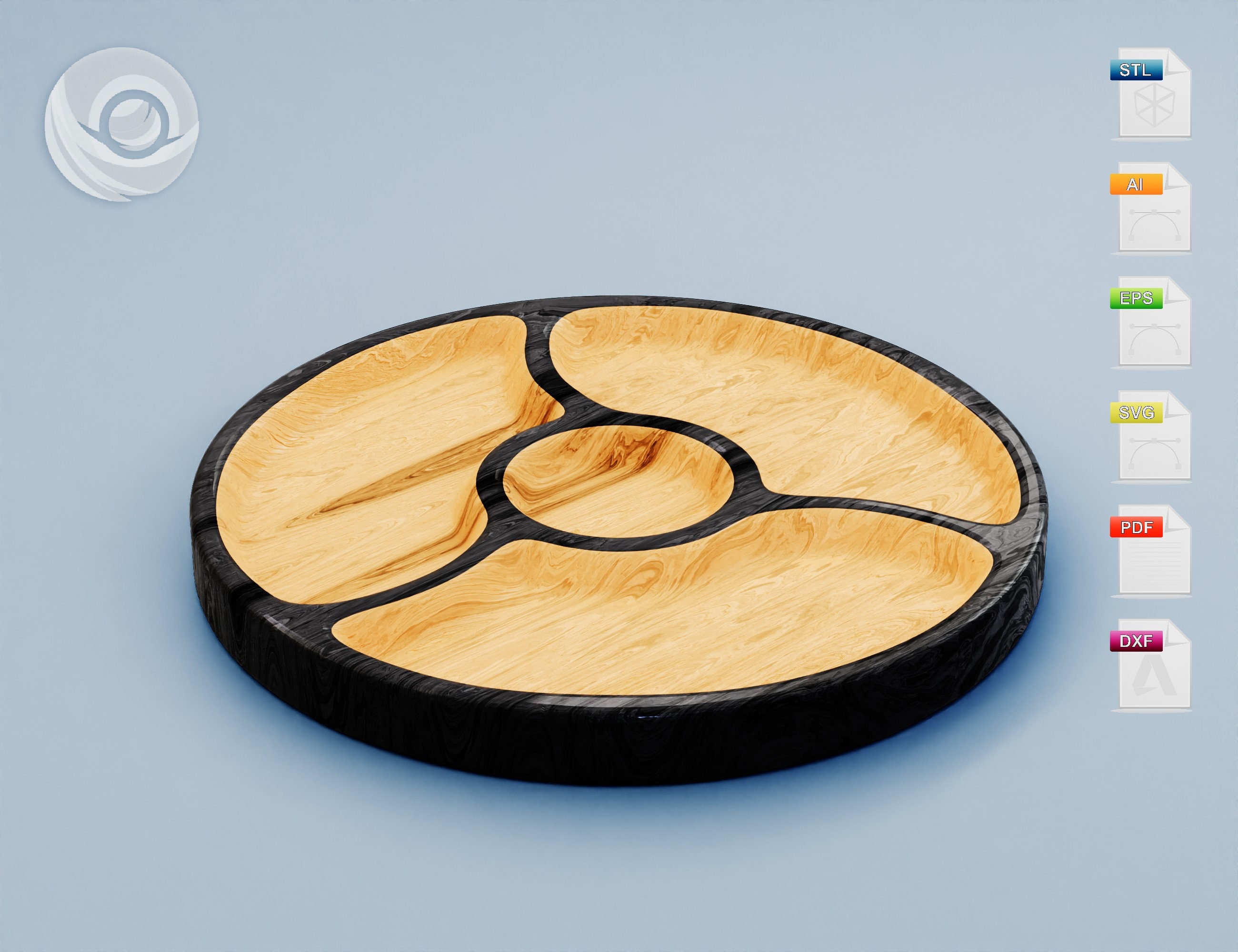 Round Combination Plate Files for Cnc Router, Instant Download - STL ...