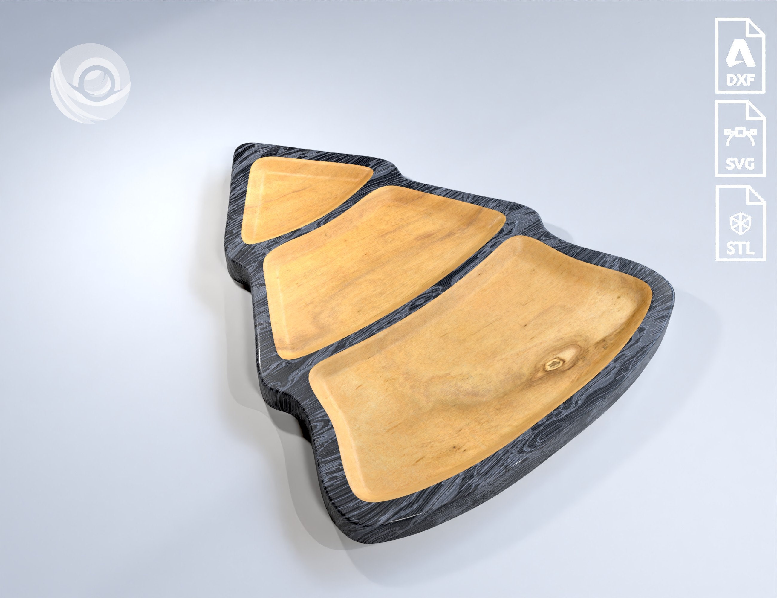 Set Of Custom Rolling Tray Cnc Router Files Stl 3d Print Files Router Template Dxf Svg Files