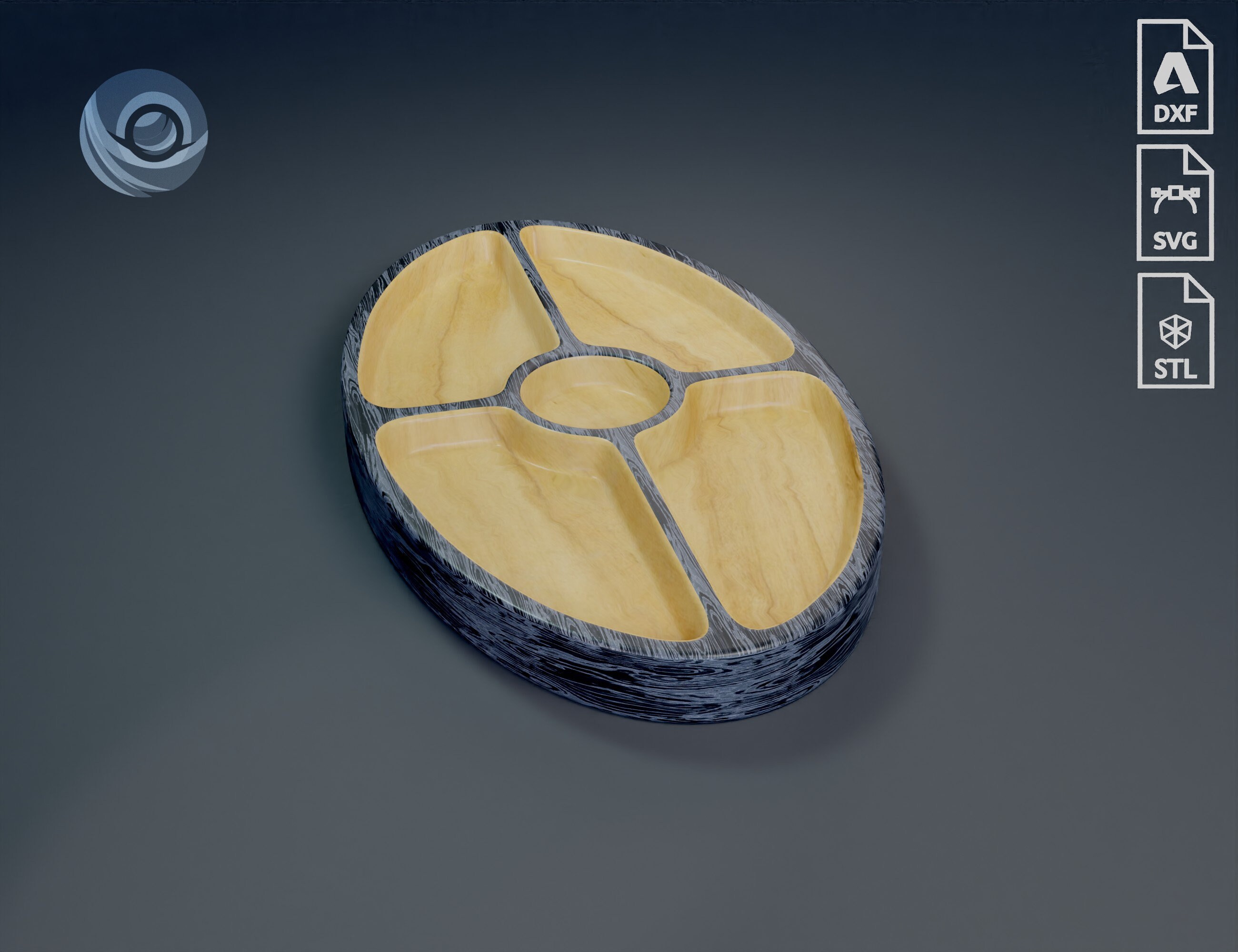 Digital Files of Wooden Tray for Cnc Router Serving Plate - Etsy