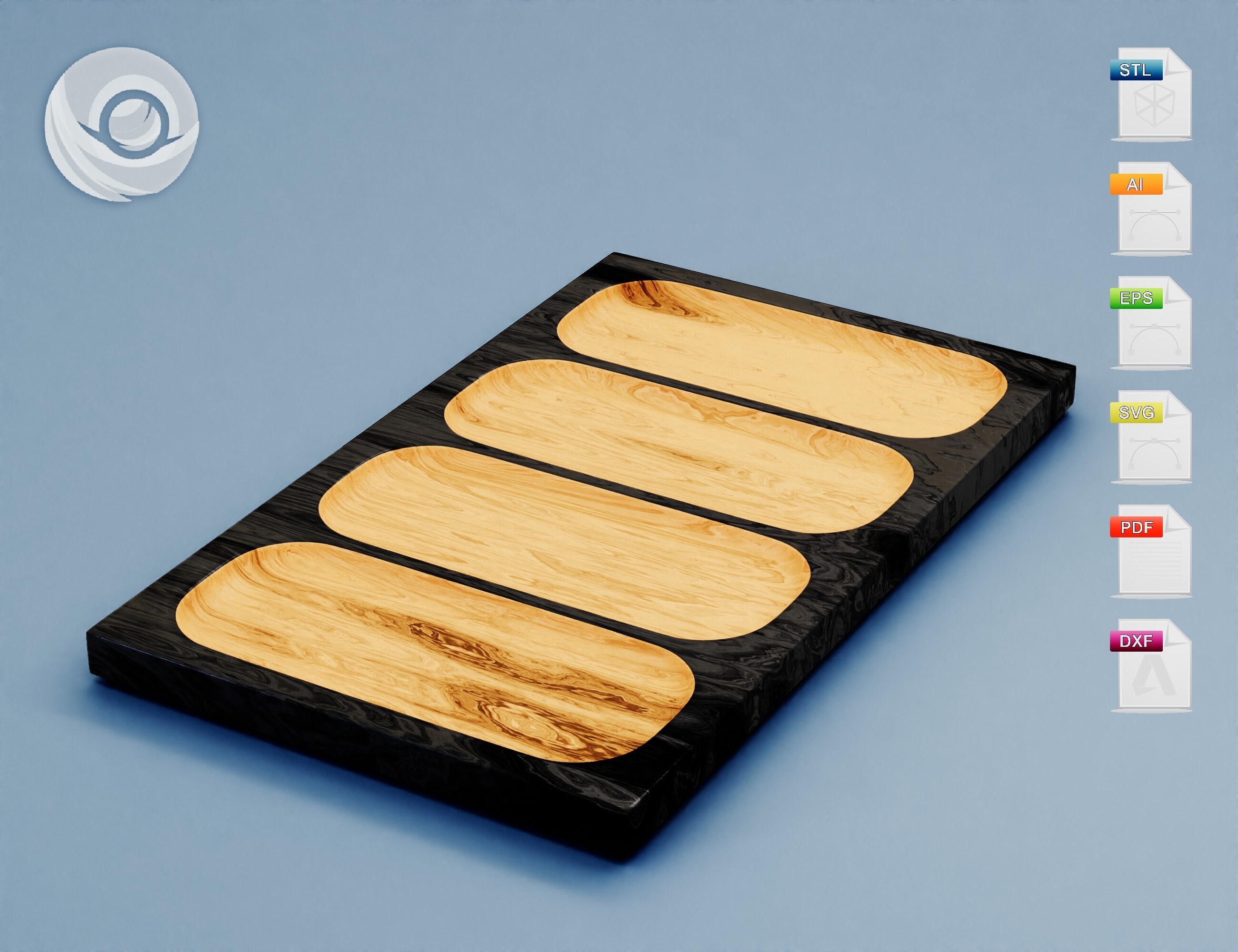 Large Serving Tray Files for Cnc Router, Instant Download STL, DXF, SVG ...