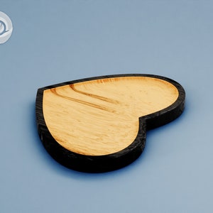 STL, DXF, SVG Files Heart Tray for Cnc Router, Salad Platter, Serving ...