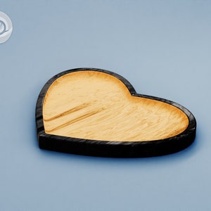 STL, DXF, SVG Files Heart Tray for Cnc Router, Salad Platter, Serving ...