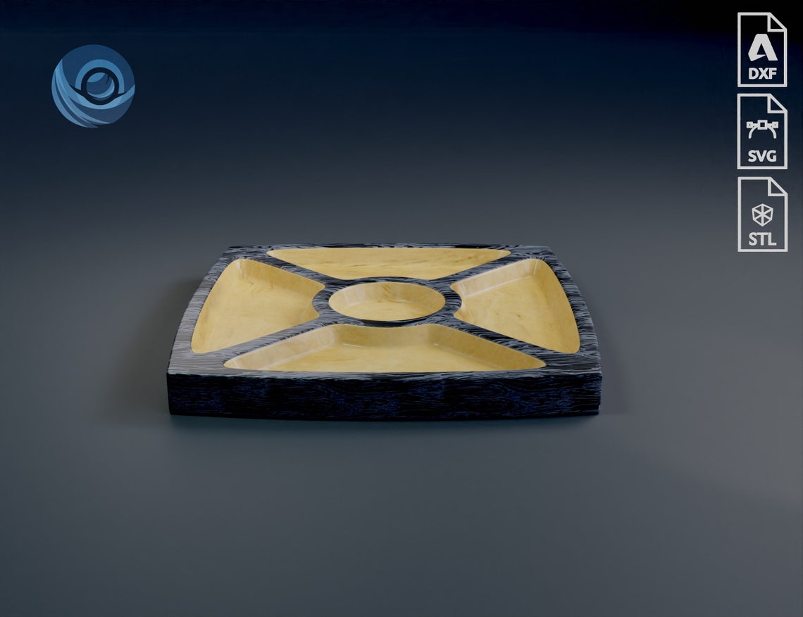 Square Wooden Plate Files for Cnc Router Instant Download - Etsy