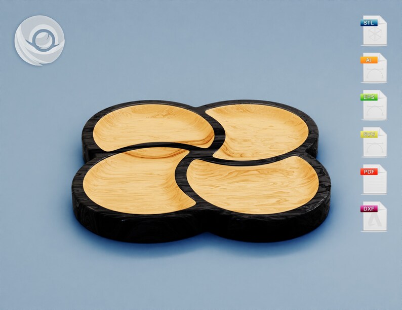 Flower Baby Plate, Serving Tray for Cnc Router - STL, DXF, SVG Files - Etsy