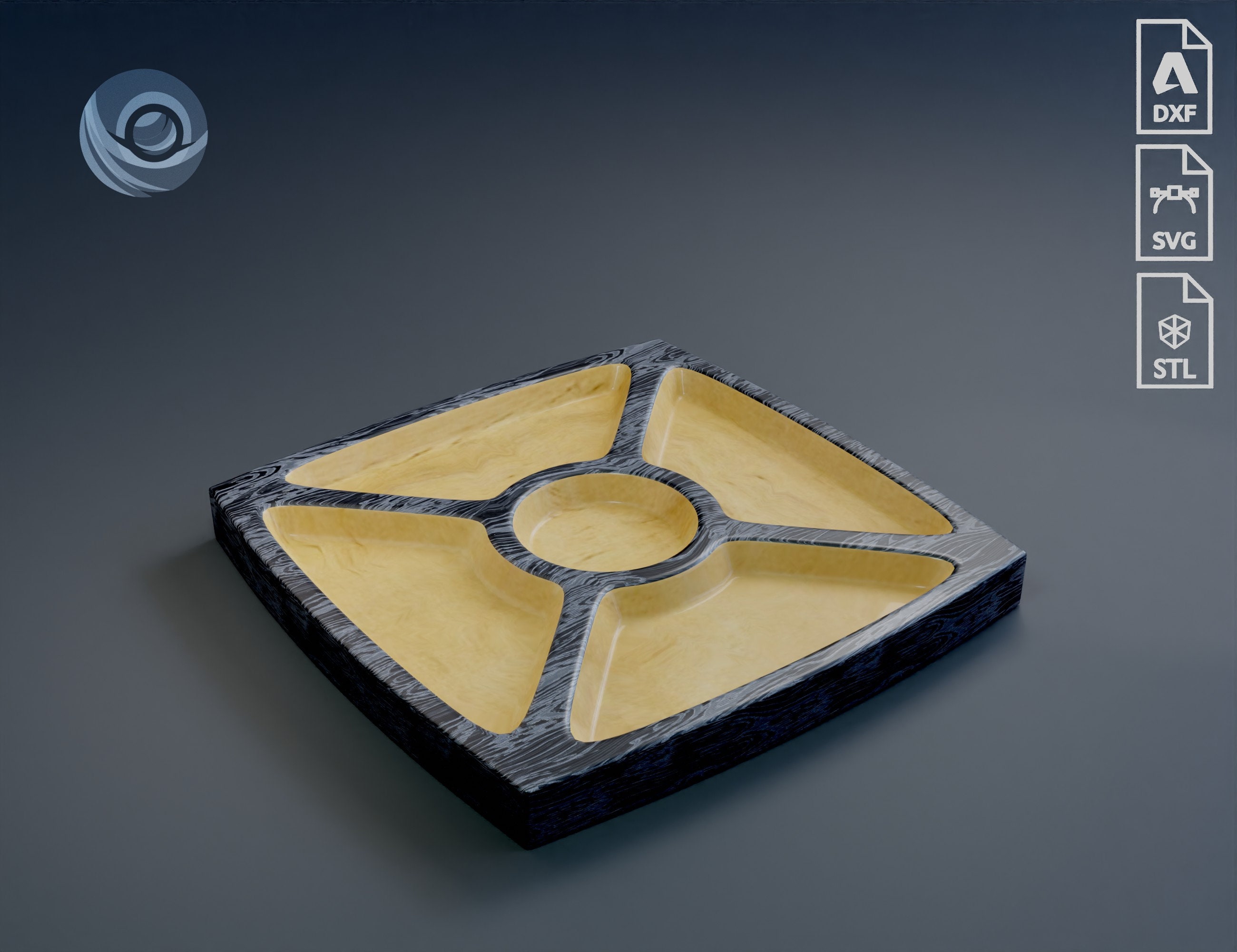 Square Wooden Plate Files for Cnc Router Instant Download - Etsy