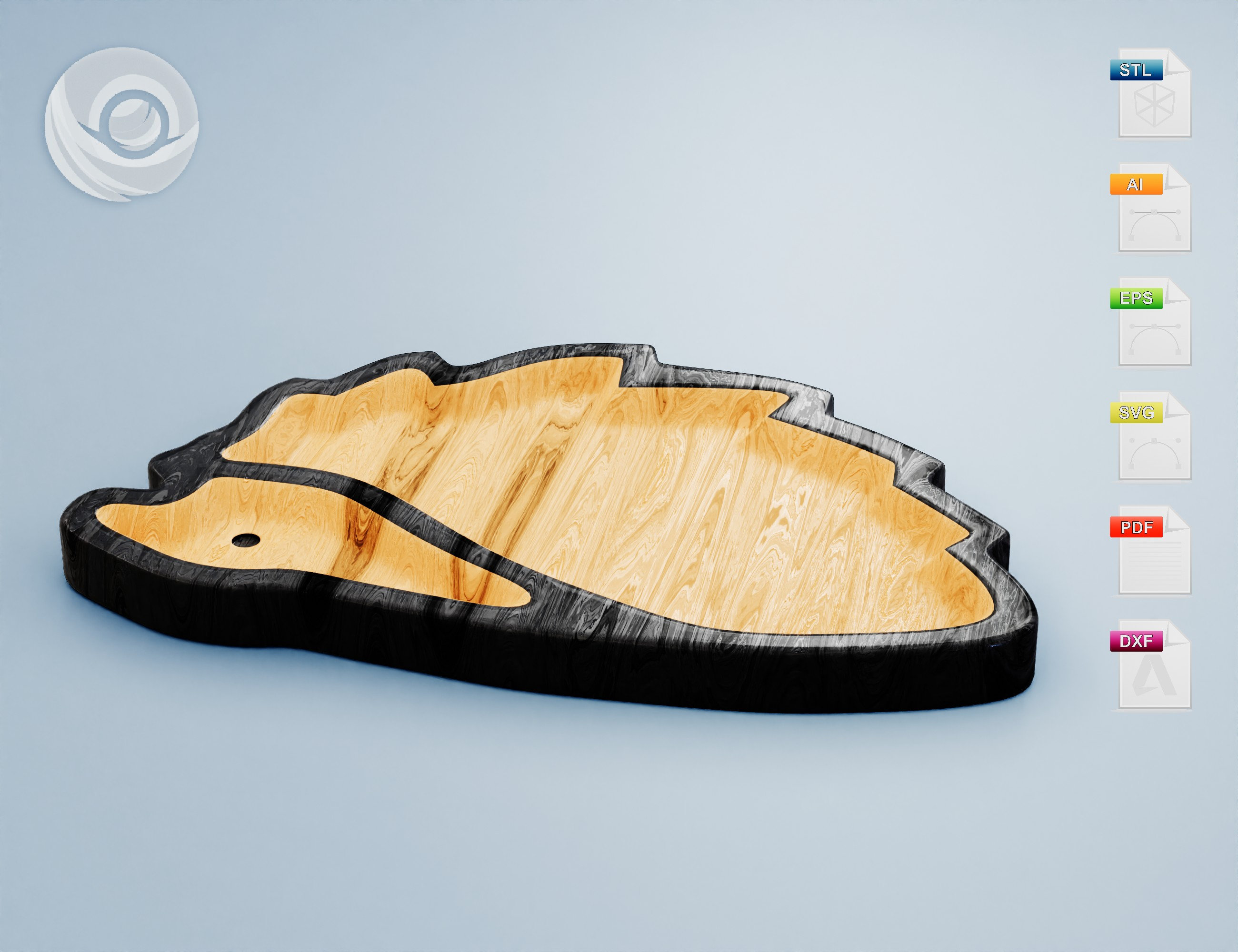 Hedgehog Combination Tray, Baby Plate for Cnc Router - STL, DXF, SVG ...