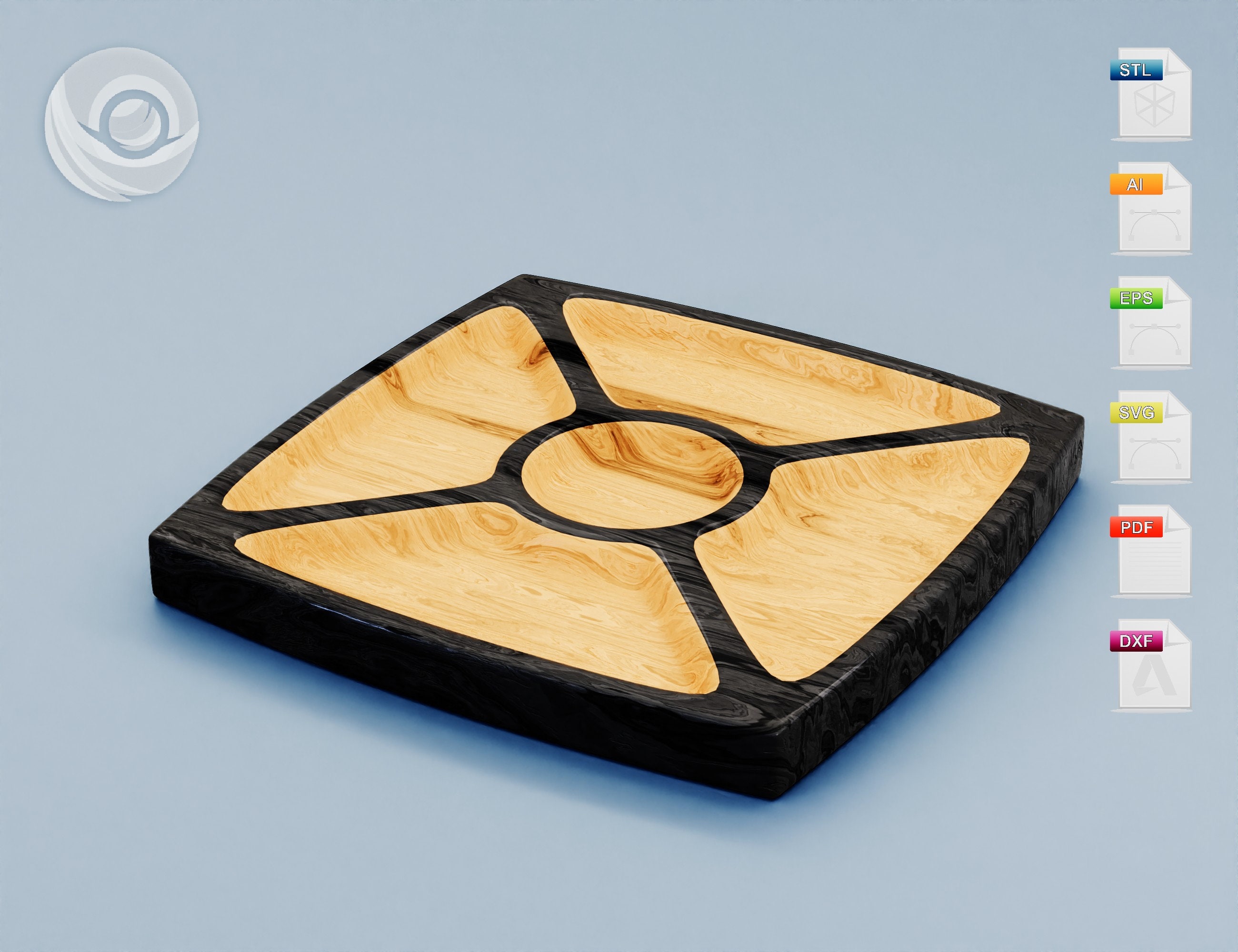 Square Wooden Plate Files for Cnc Router Instant Download - Etsy