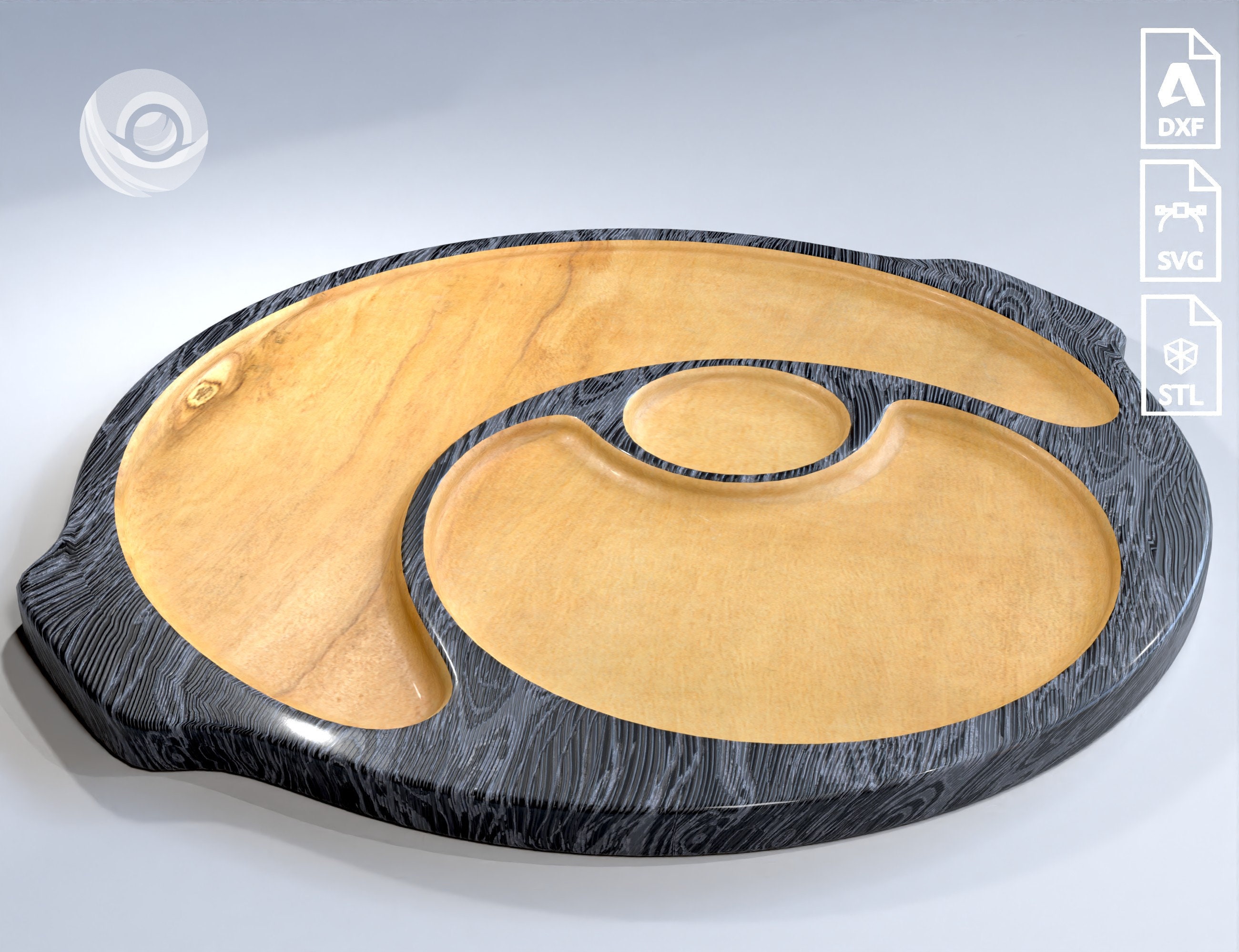 Round Combination Plate With Handles Files for Cnc Router - Etsy