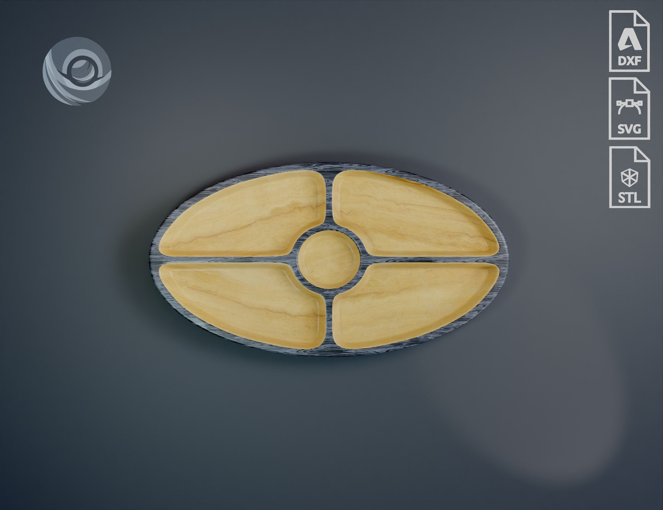 Digital Files of Wooden Tray for Cnc Router Serving Plate - Etsy